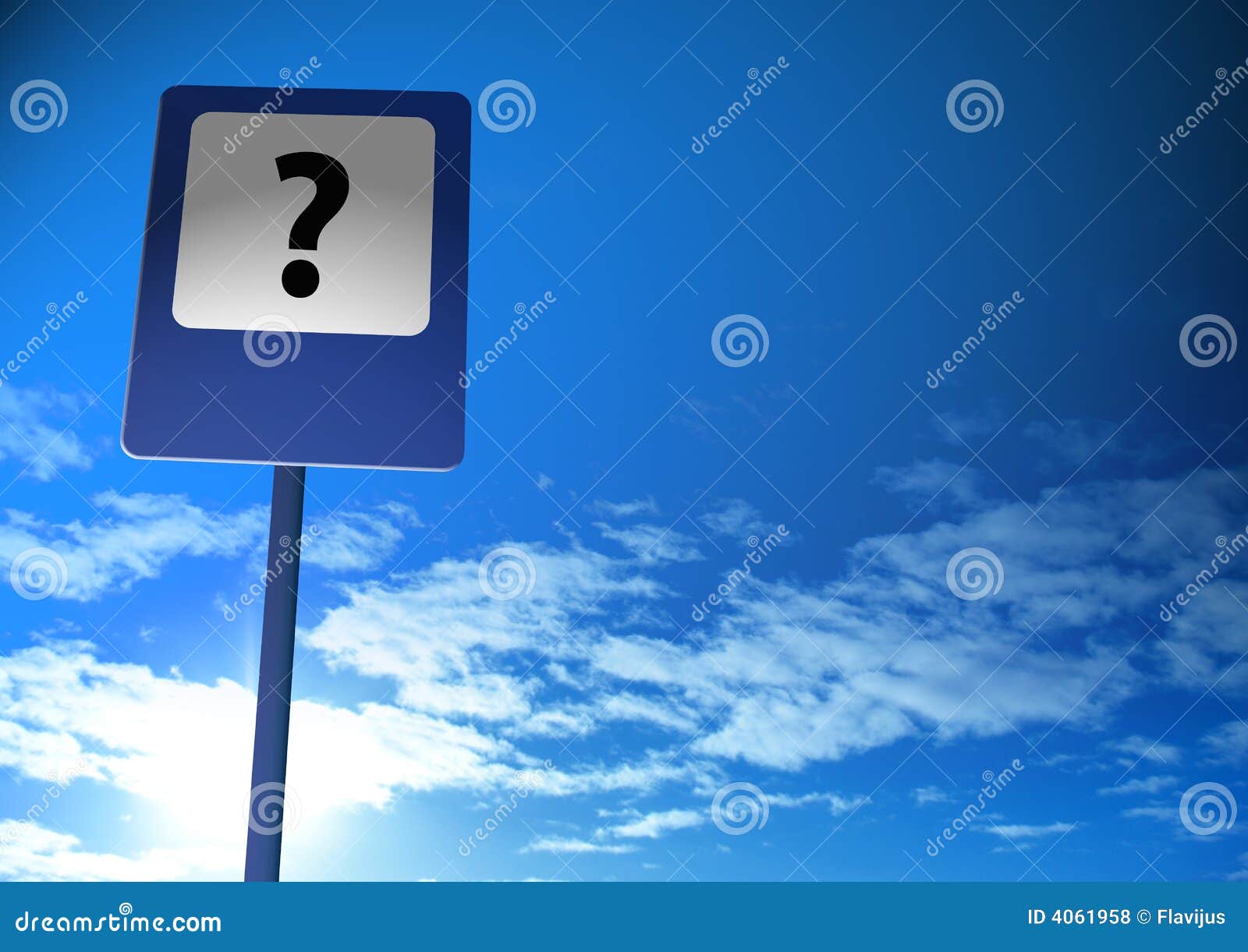 Question sign stock illustration. Illustration of clouds - 4061958