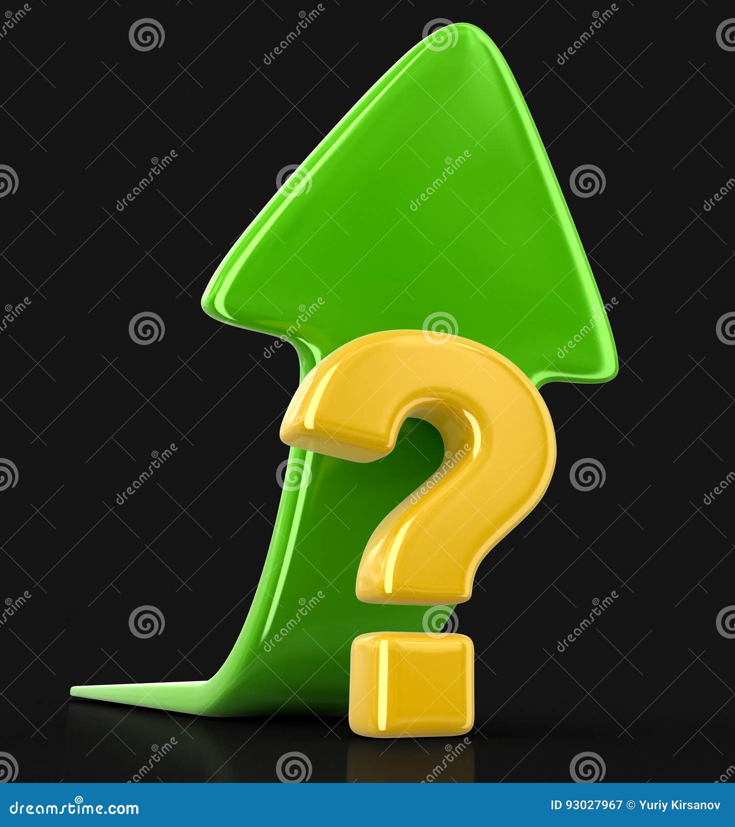 Question Sign with Arrow Up Stock Illustration - Illustration of ...