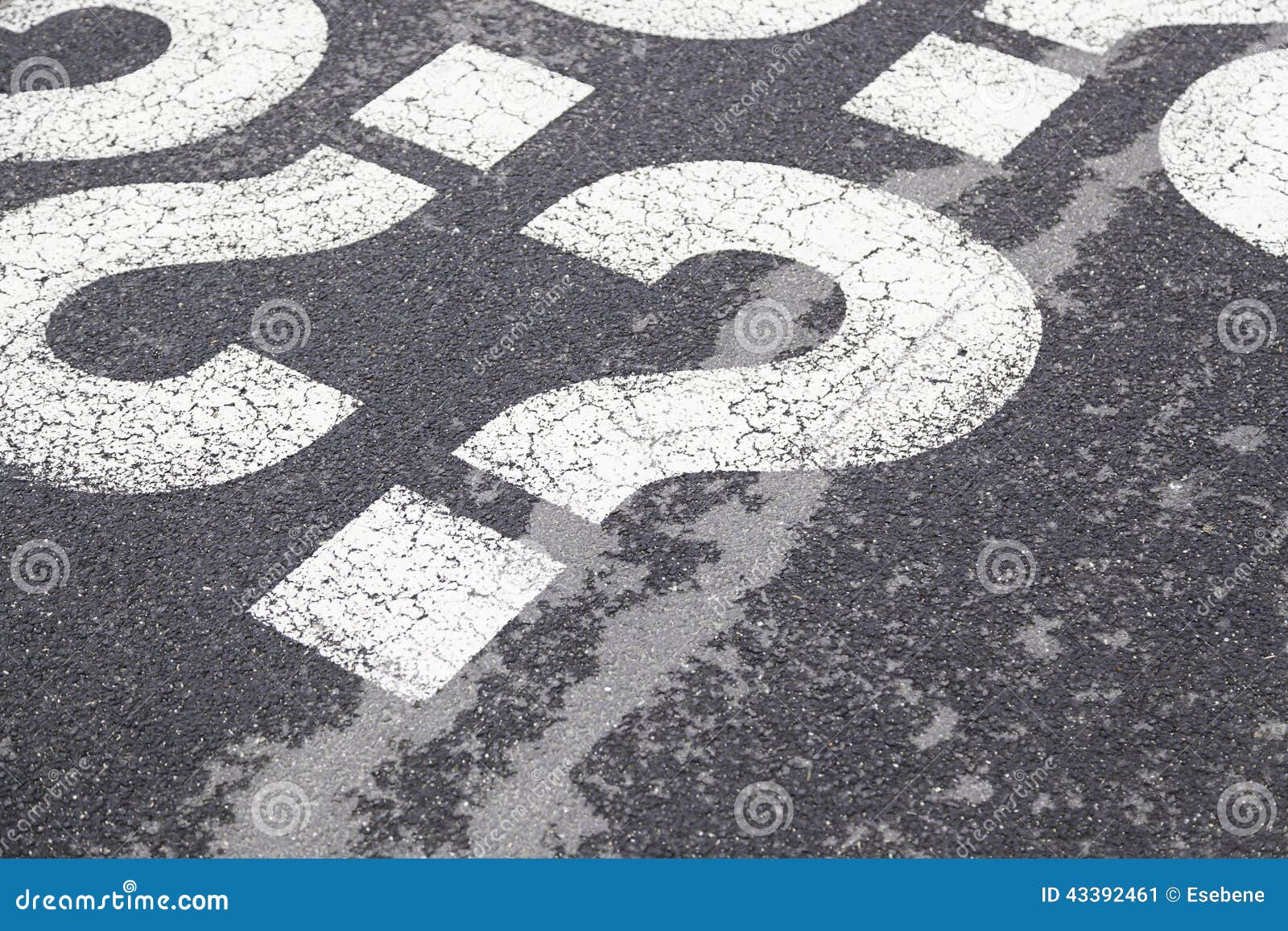 Question sign on asphalt stock image. Image of query - 43392461
