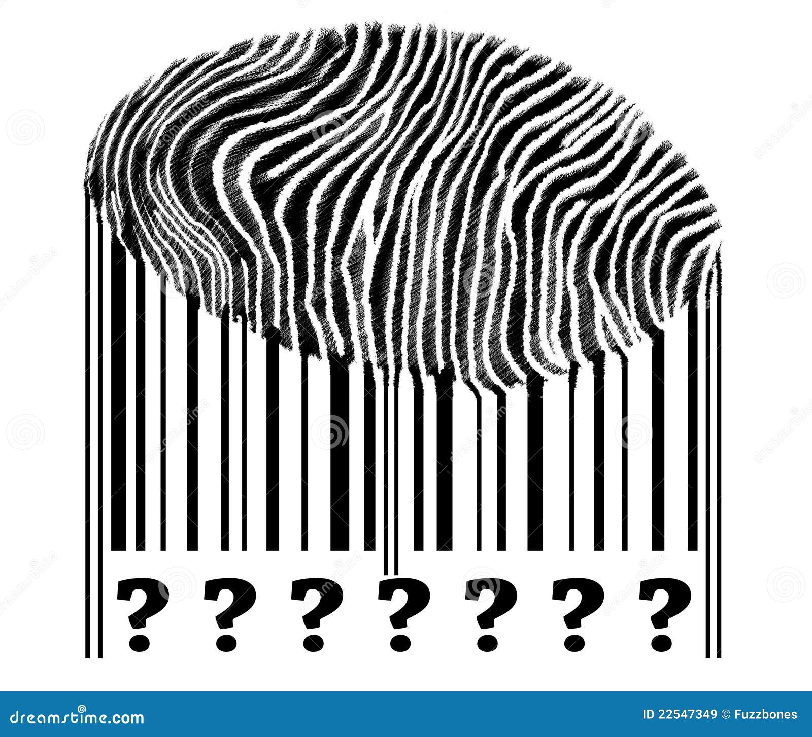 Question Sign on barcode stock illustration. Illustration of connection ...