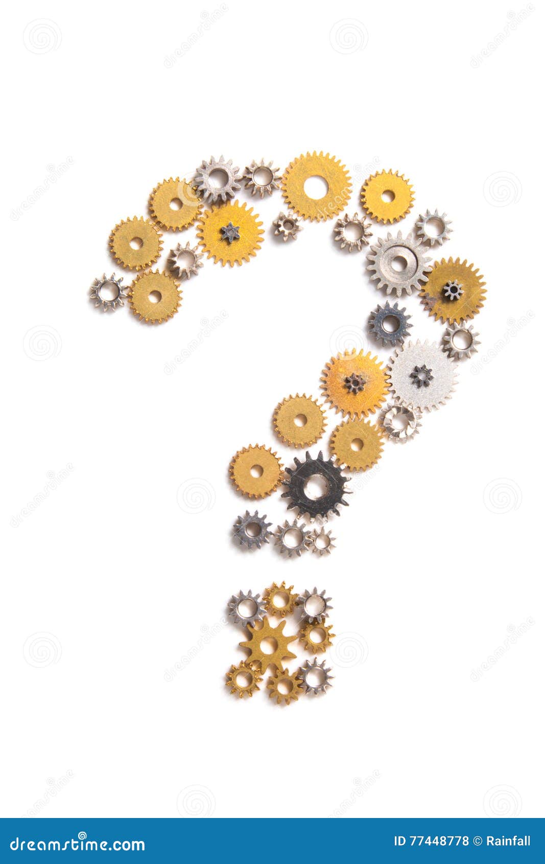 Question Sign Composed with Cogs Stock Photo - Image of watch ...