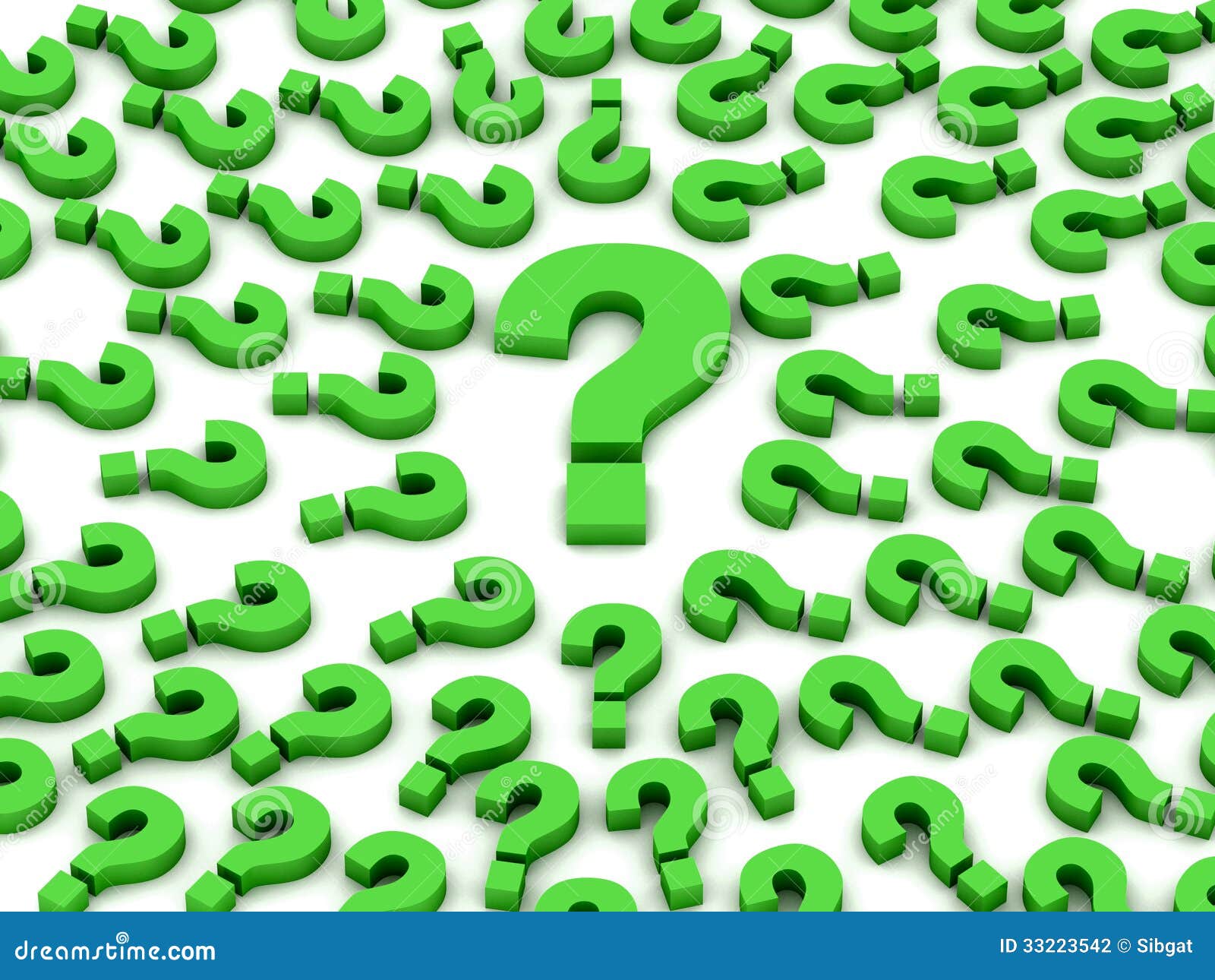 Question Sign Surrounded by Question Marks. Stock Illustration ...