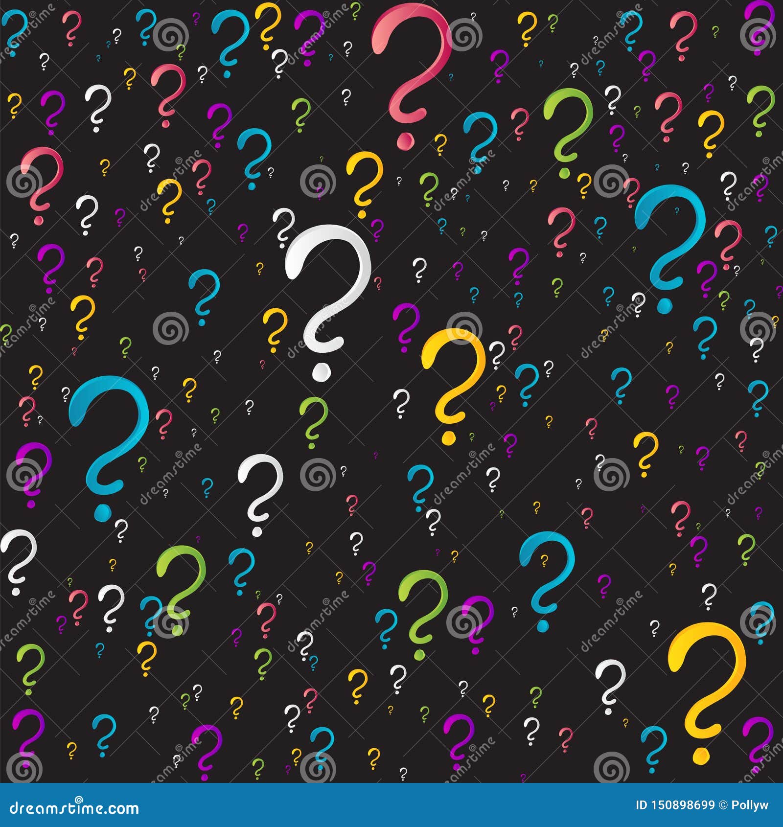 Question Signs Colorful Vector Illustration, Problem and Priority ...