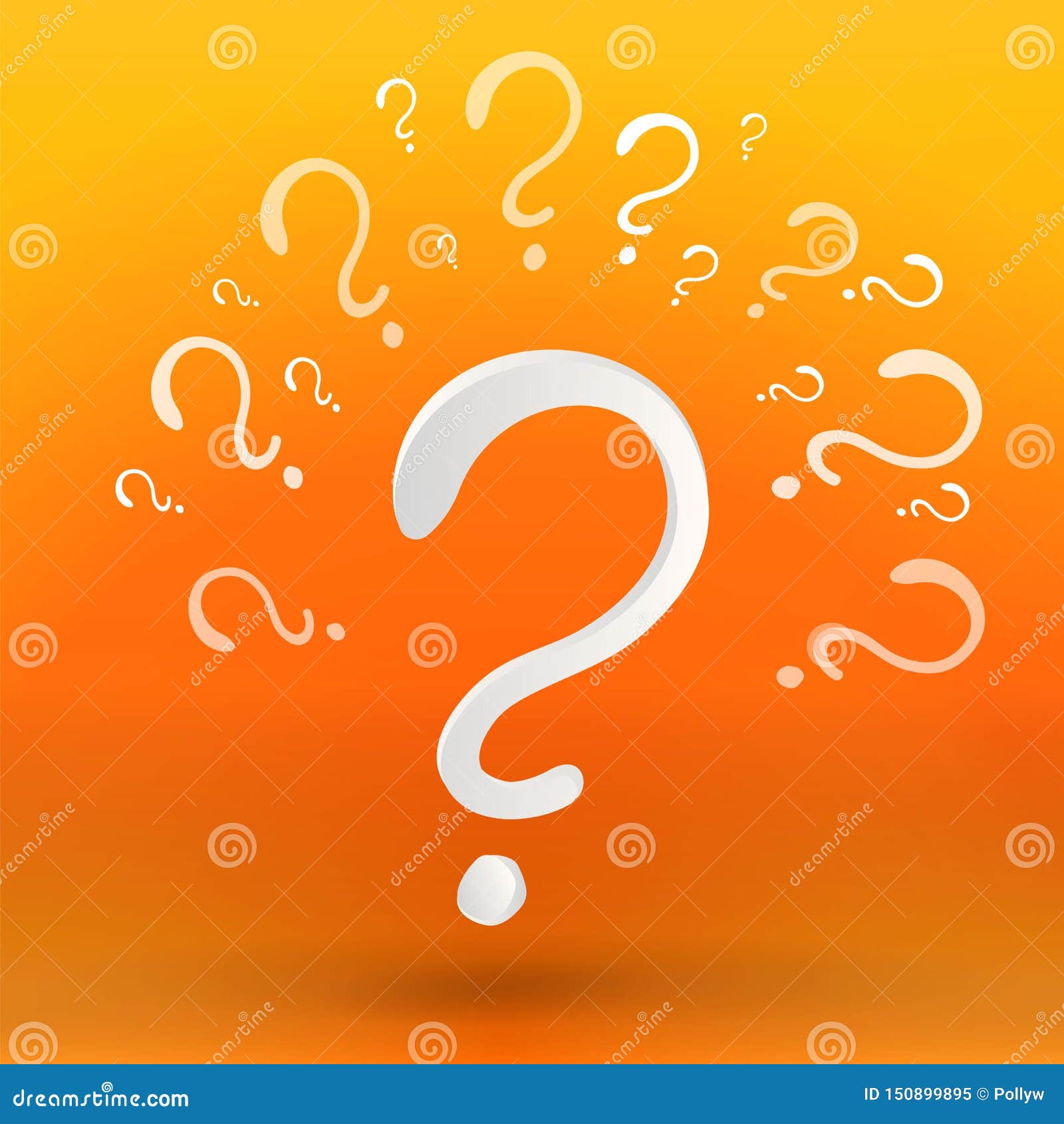 Question Signs Colorful Vector Illustration, Problem and Priority ...