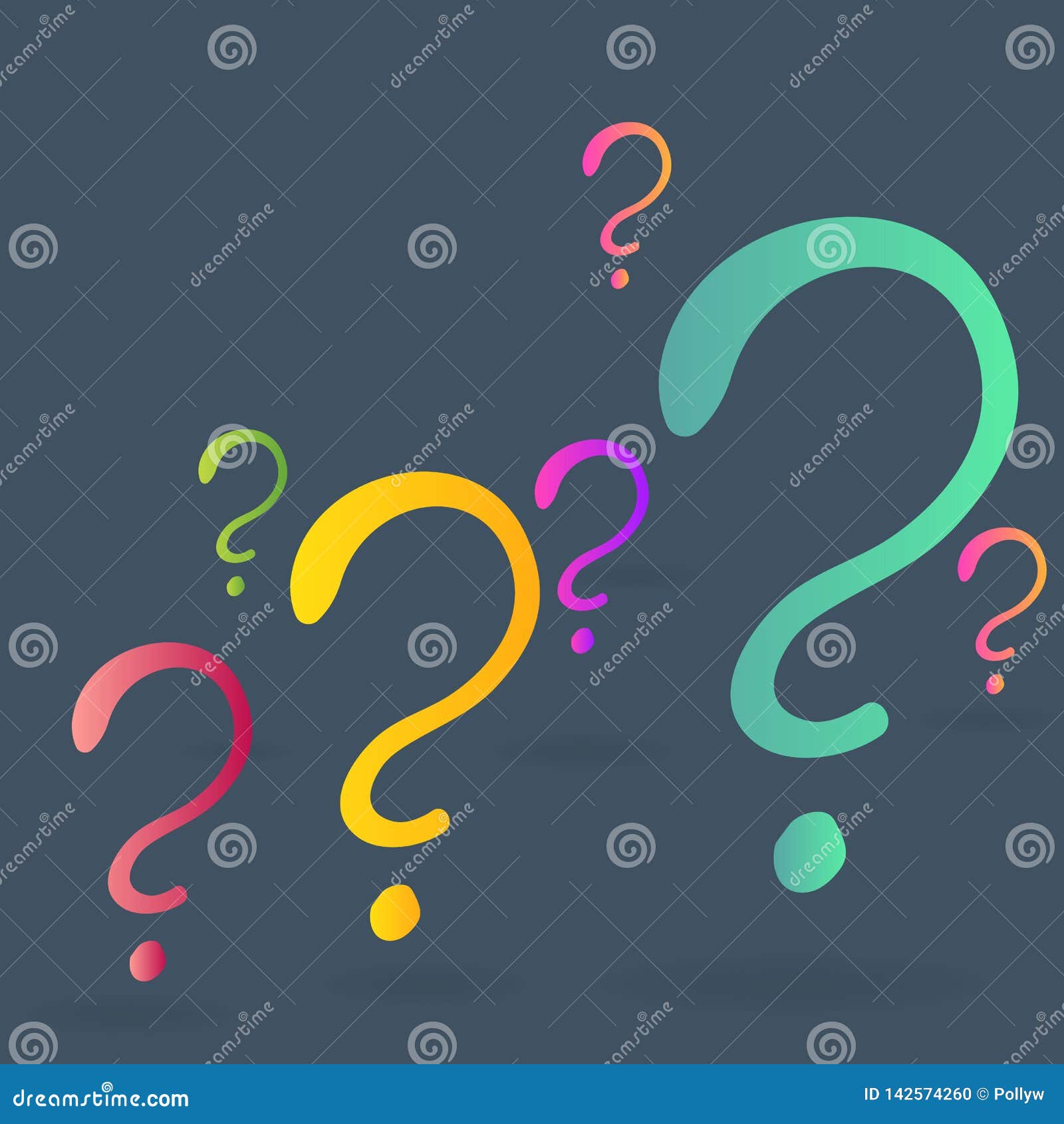 Question Signs Colorful Vector Illustration Stock Vector - Illustration ...