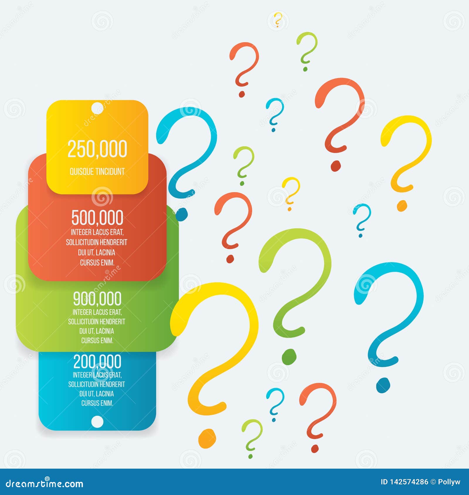 Question Signs Colorful Vector Illustration Stock Vector - Illustration ...