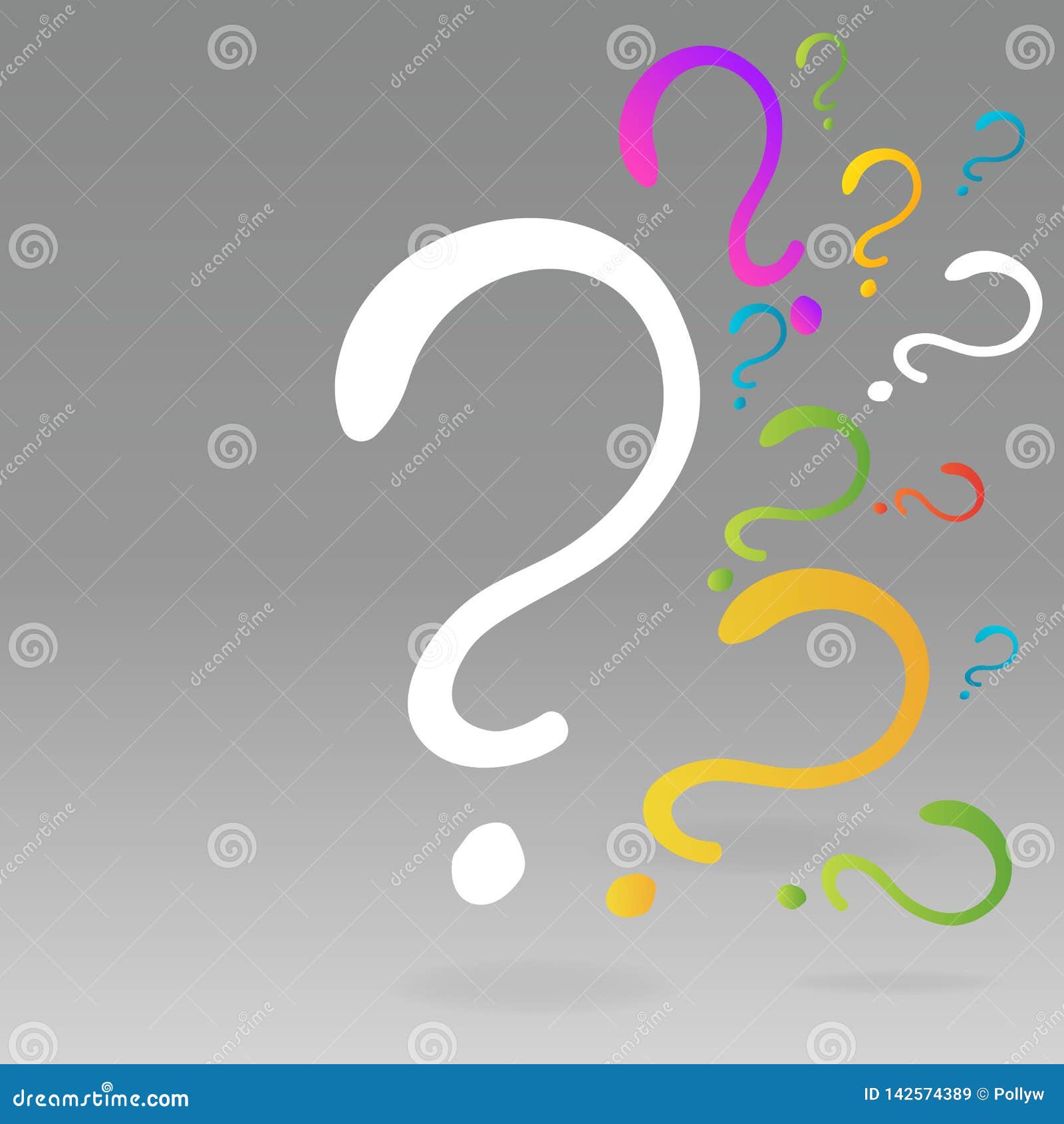 Question Signs Colorful Vector Illustration Stock Vector - Illustration ...