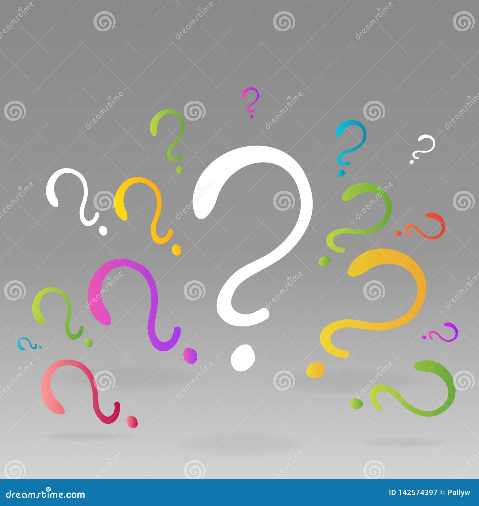 Question Signs Colorful Vector Illustration Stock Vector - Illustration ...