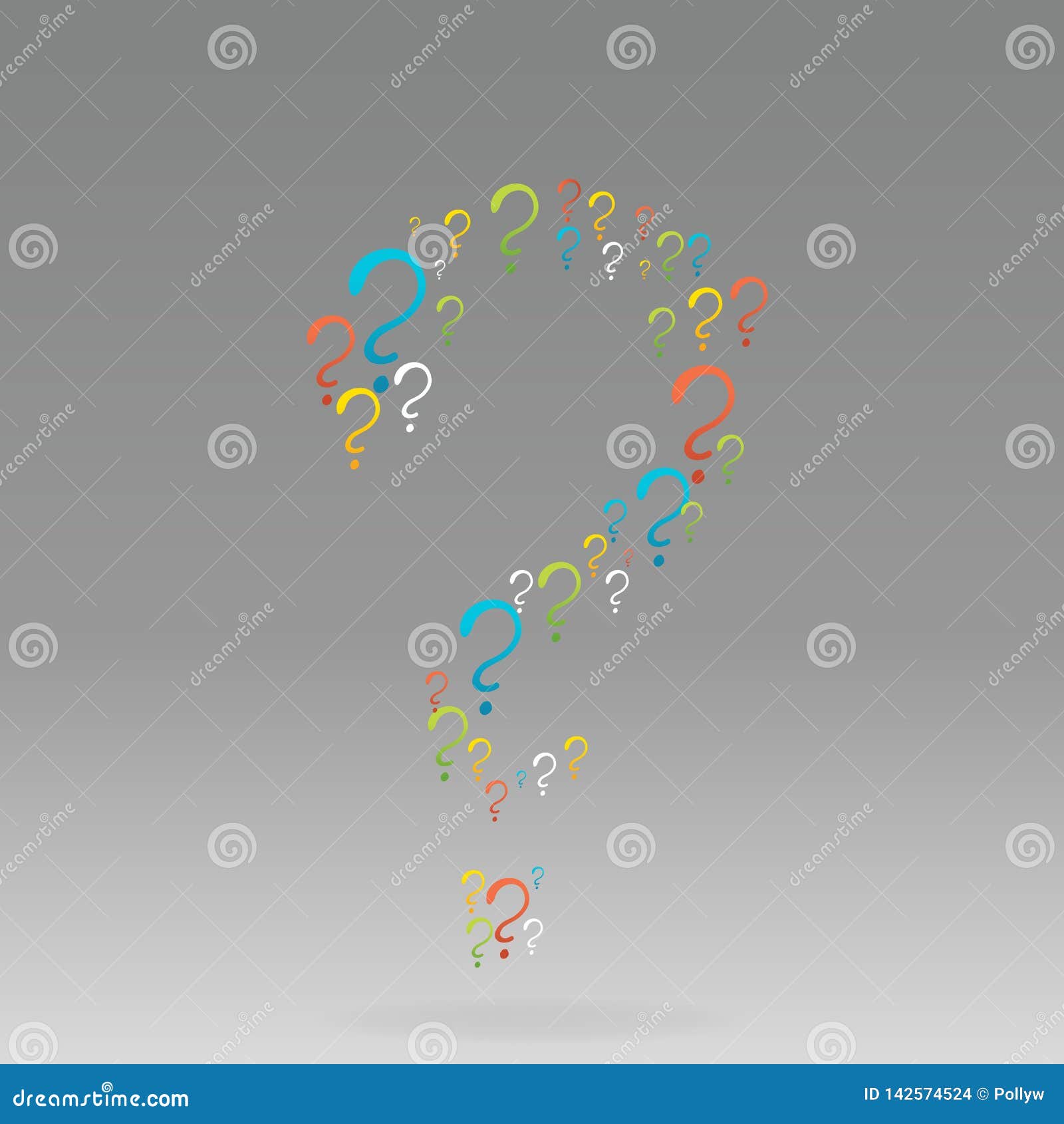 Question Signs Colorful Vector Illustration Stock Vector - Illustration ...
