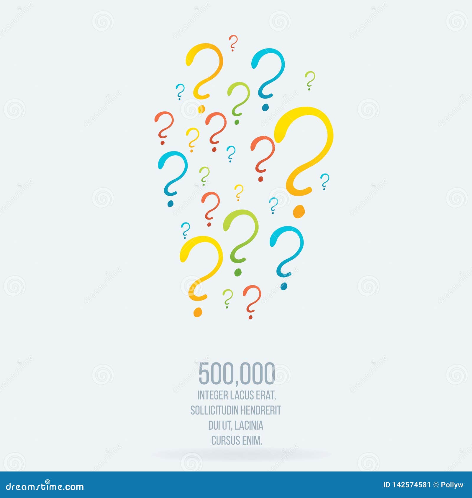 Question Signs Colorful Vector Illustration Stock Vector - Illustration ...