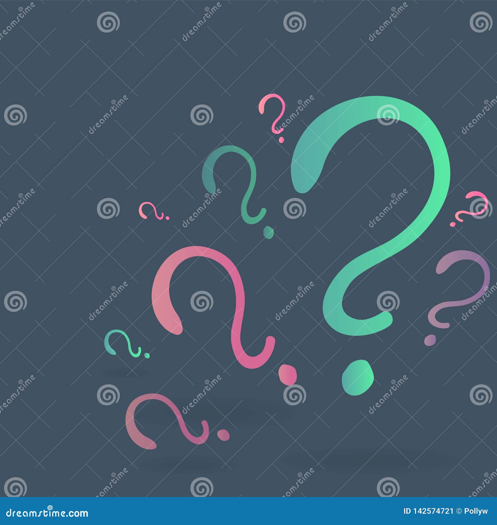 Question Signs Colorful Vector Illustration Stock Vector - Illustration ...
