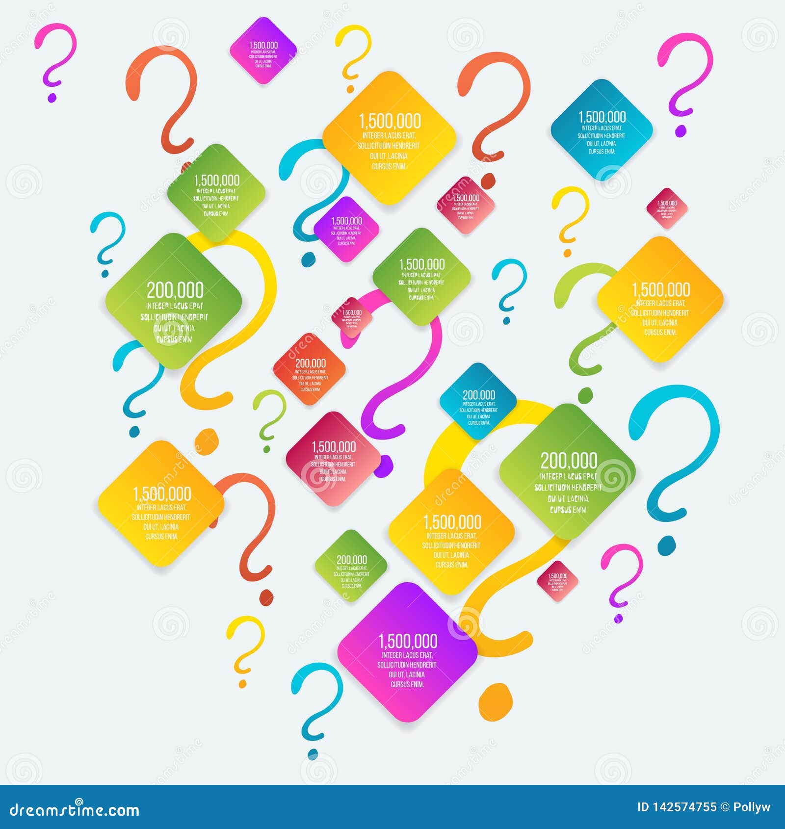 Question Signs Colorful Vector Illustration Stock Vector - Illustration ...