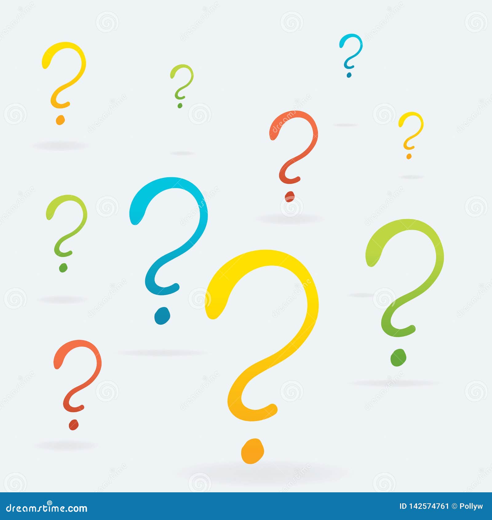 Question Signs Colorful Vector Illustration Stock Vector - Illustration ...