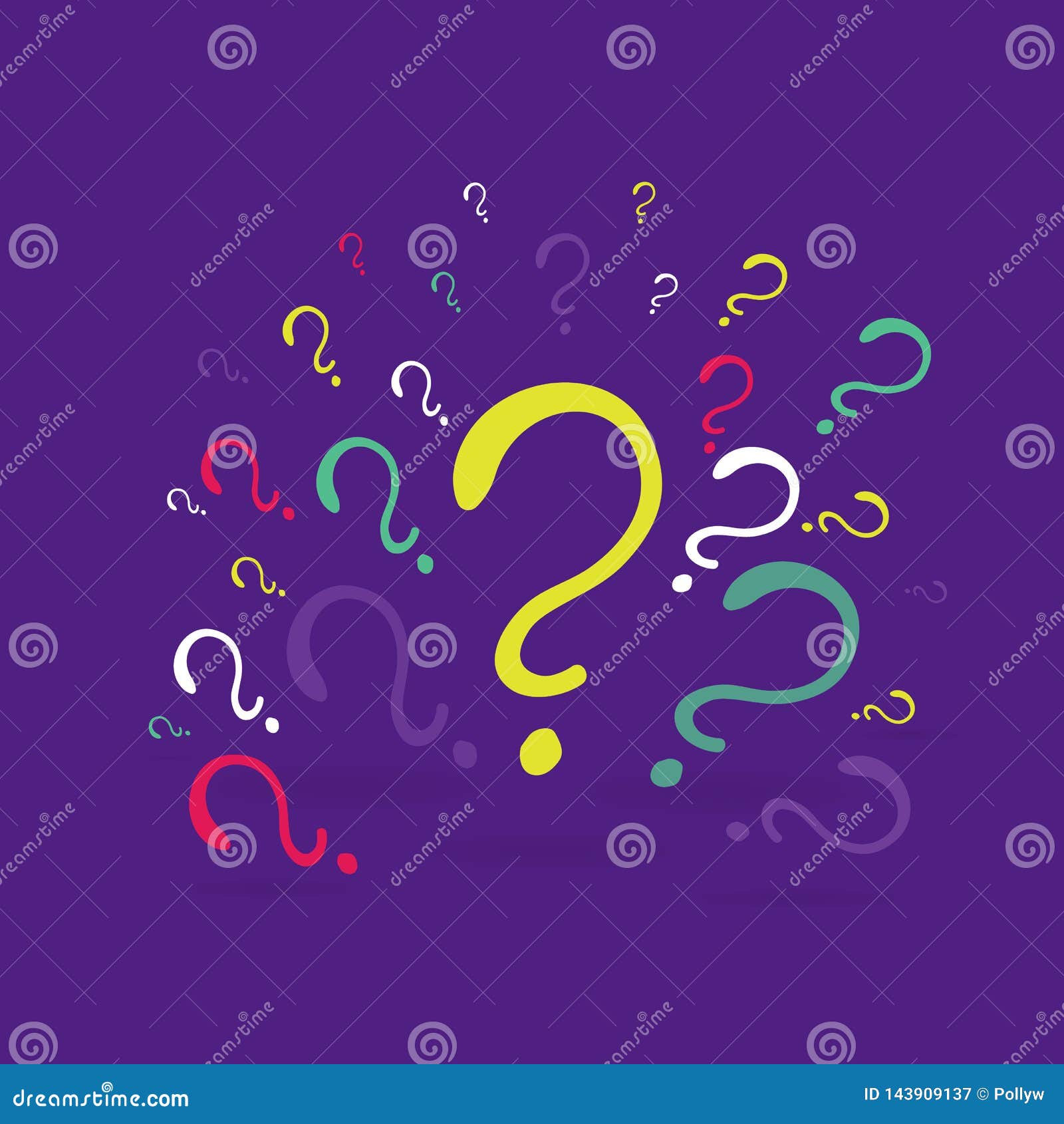 Question Signs Composition for Web and Print Decoration Stock Vector ...