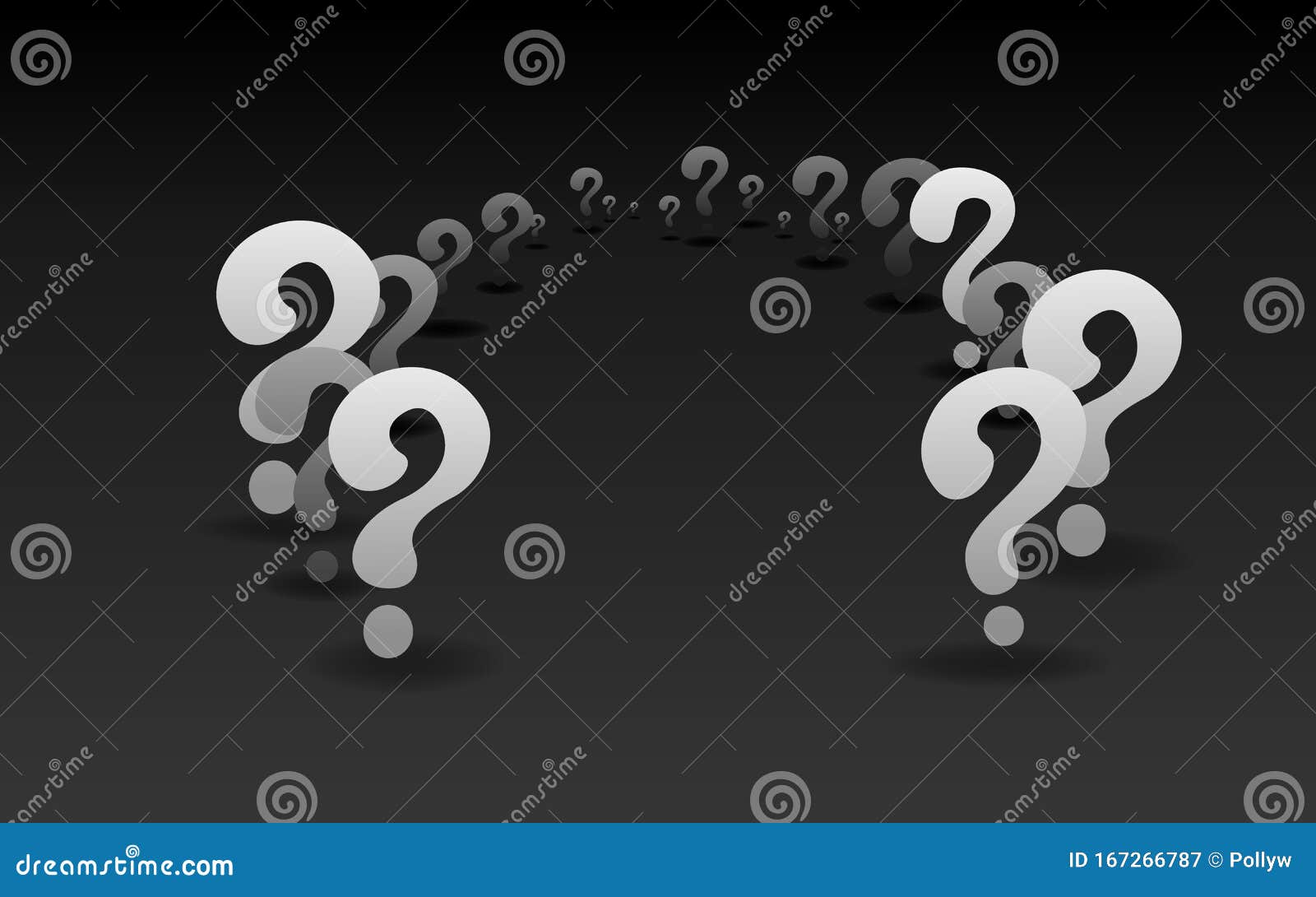 Question Signs when Word, FAQ Help. Problem Solve Realistic Vector ...