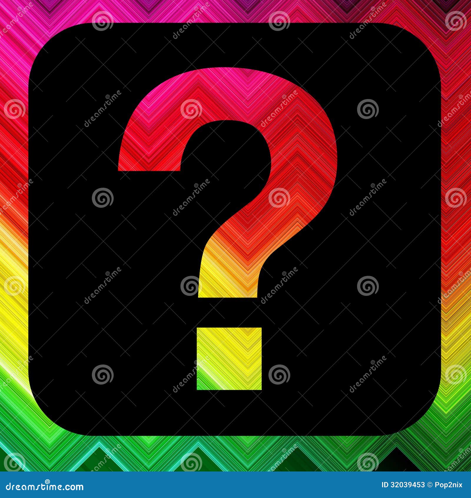 Question Spectrum Wave Glowing Stock Illustration - Illustration of ...
