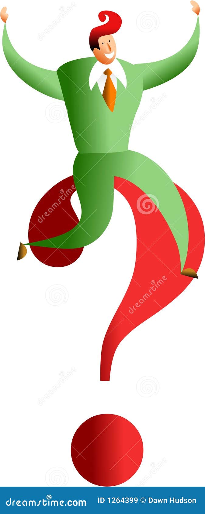 Question success stock illustration. Illustration of executive - 1264399