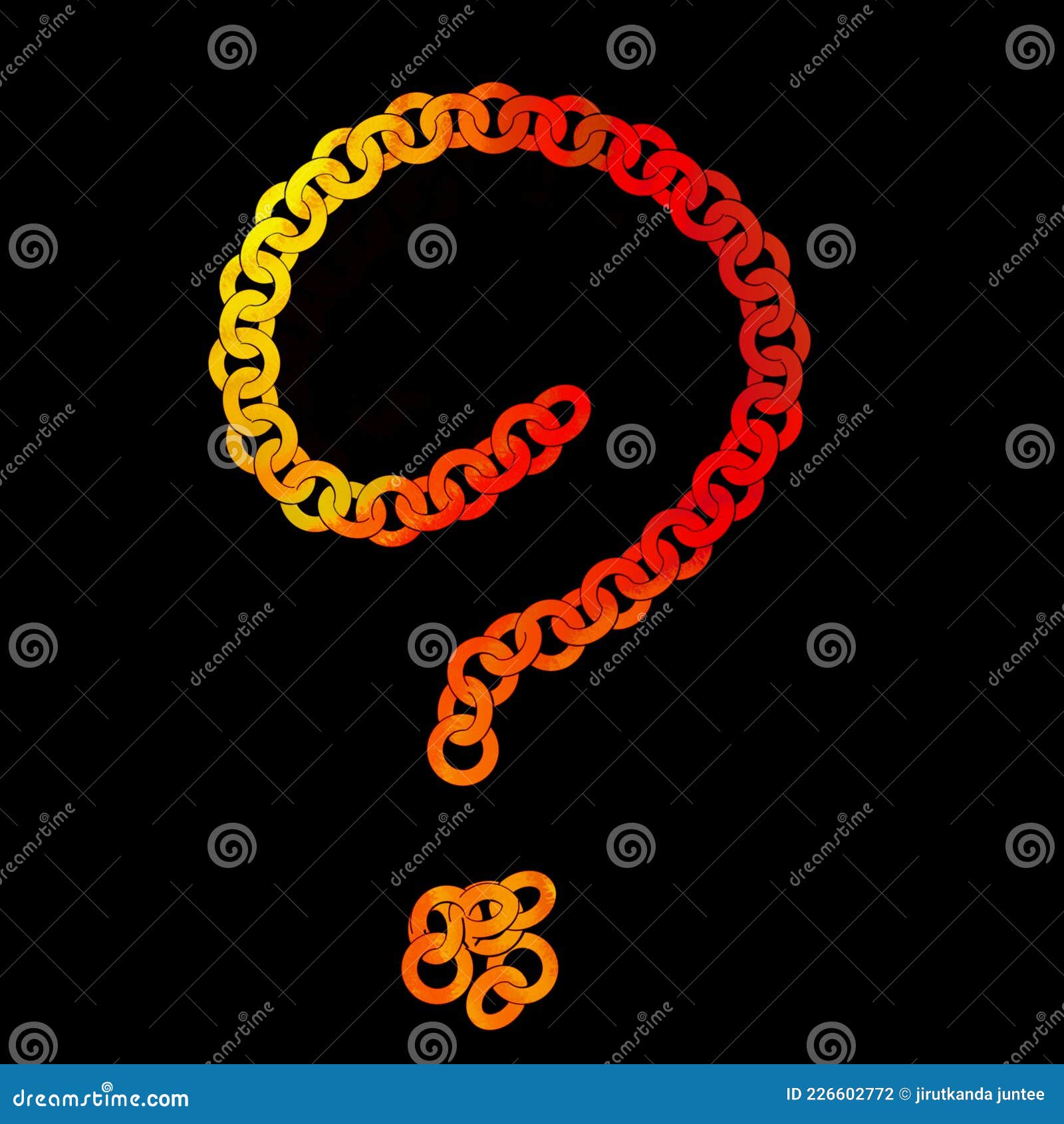 Question Symbol on a Black Background Stock Illustration - Illustration ...