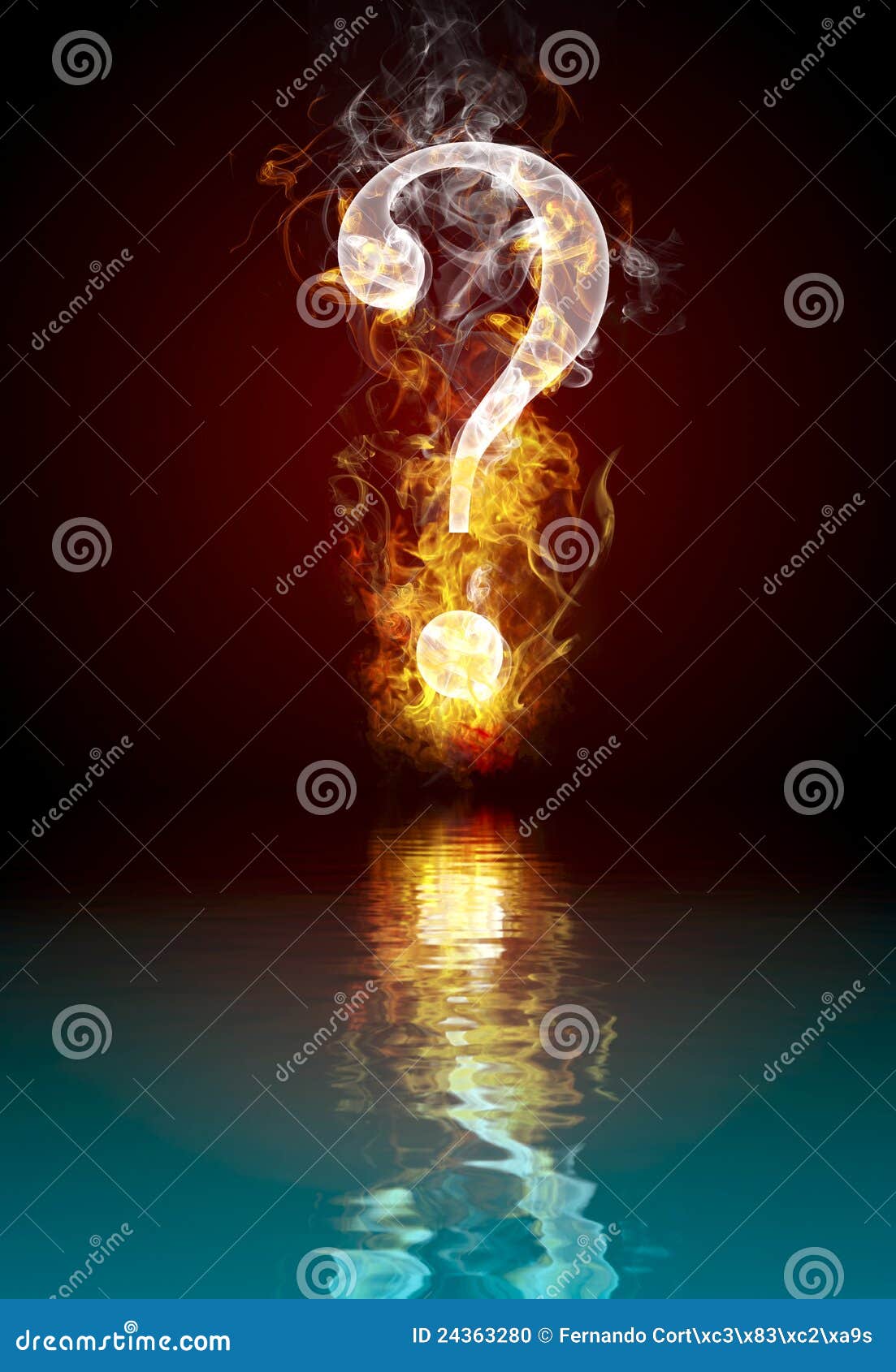 Question Symbol Burning, Fire Stock Illustration - Illustration of ...
