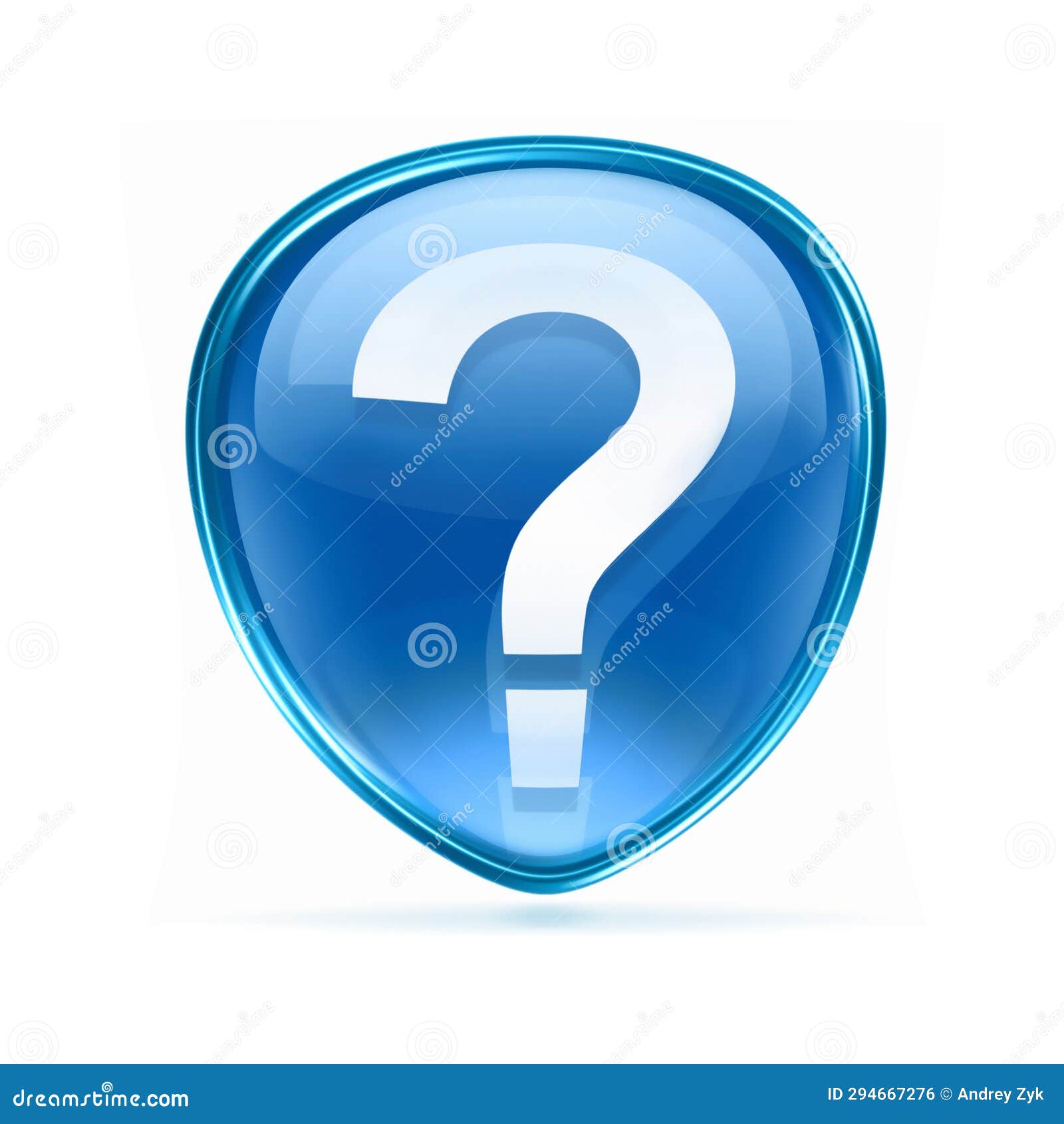 Question symbol icon blue. stock illustration. Illustration of ...