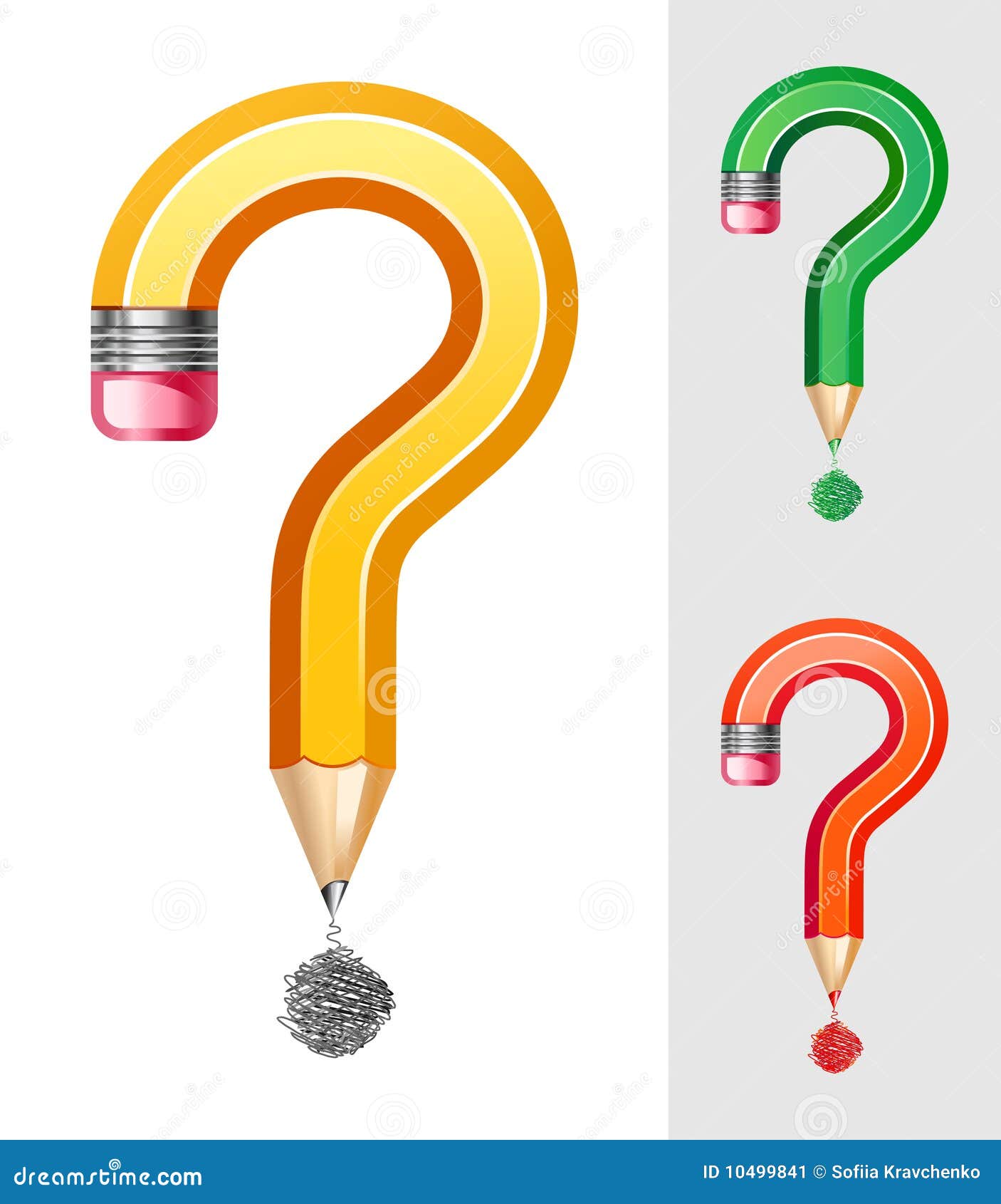 Question Symbol Made of Pencil Stock Vector - Illustration of problems ...