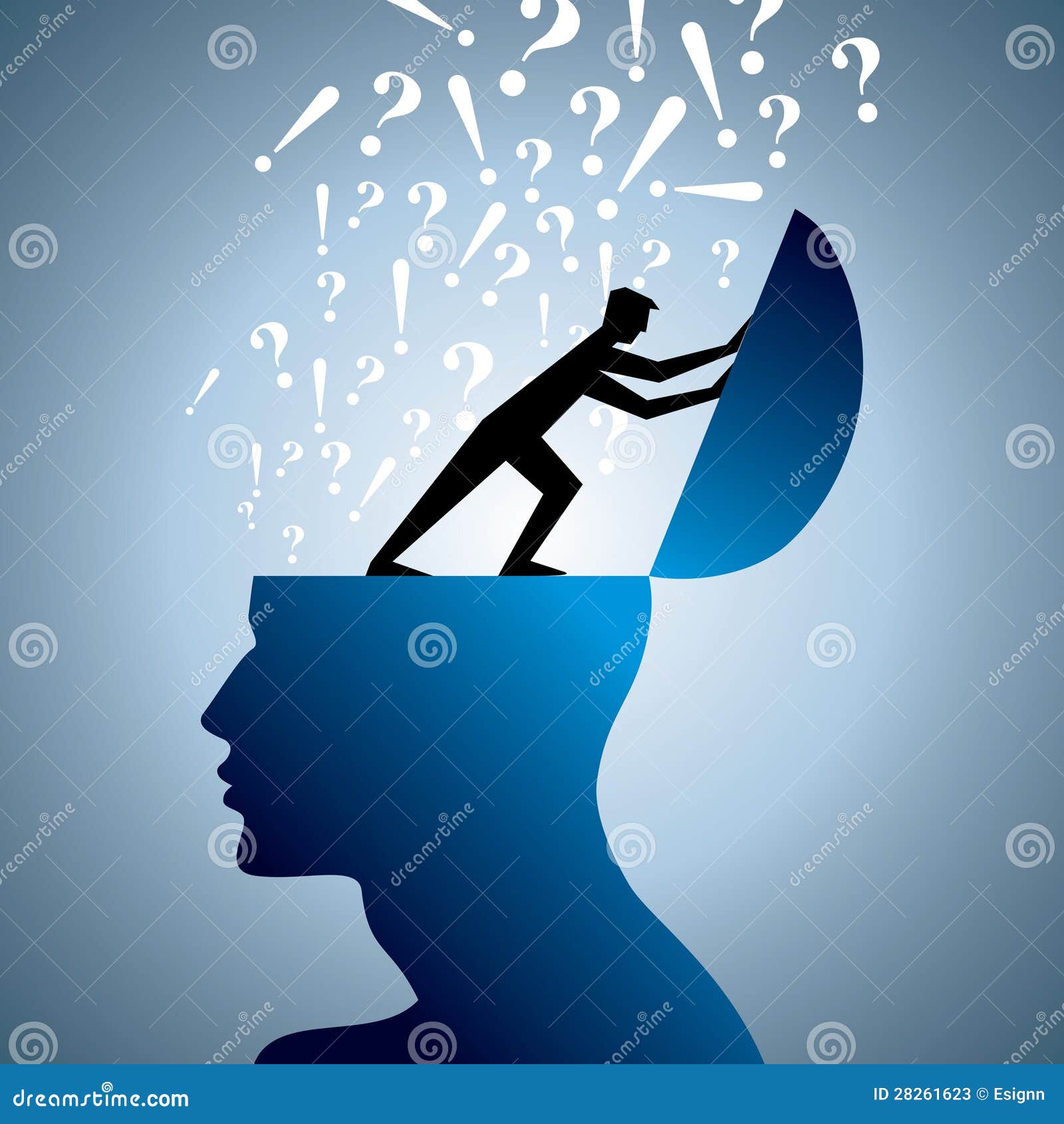 Question Symbol and Man Head Stock Vector - Illustration of ...