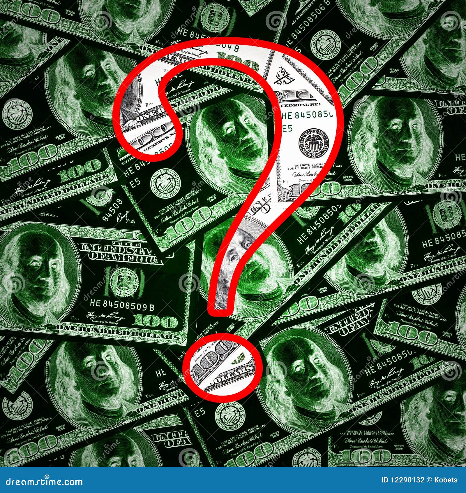 Question Symbol on Money Background Stock Photo - Image of bank ...