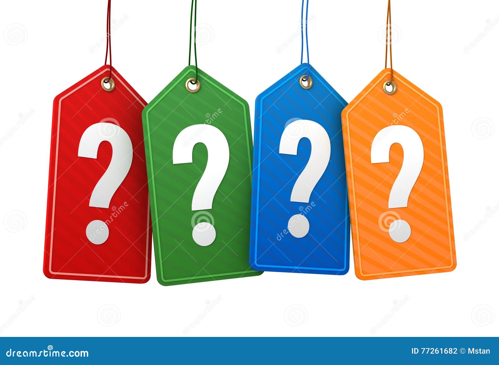 Question Tags 3d Illustration Stock Illustration - Illustration of ...