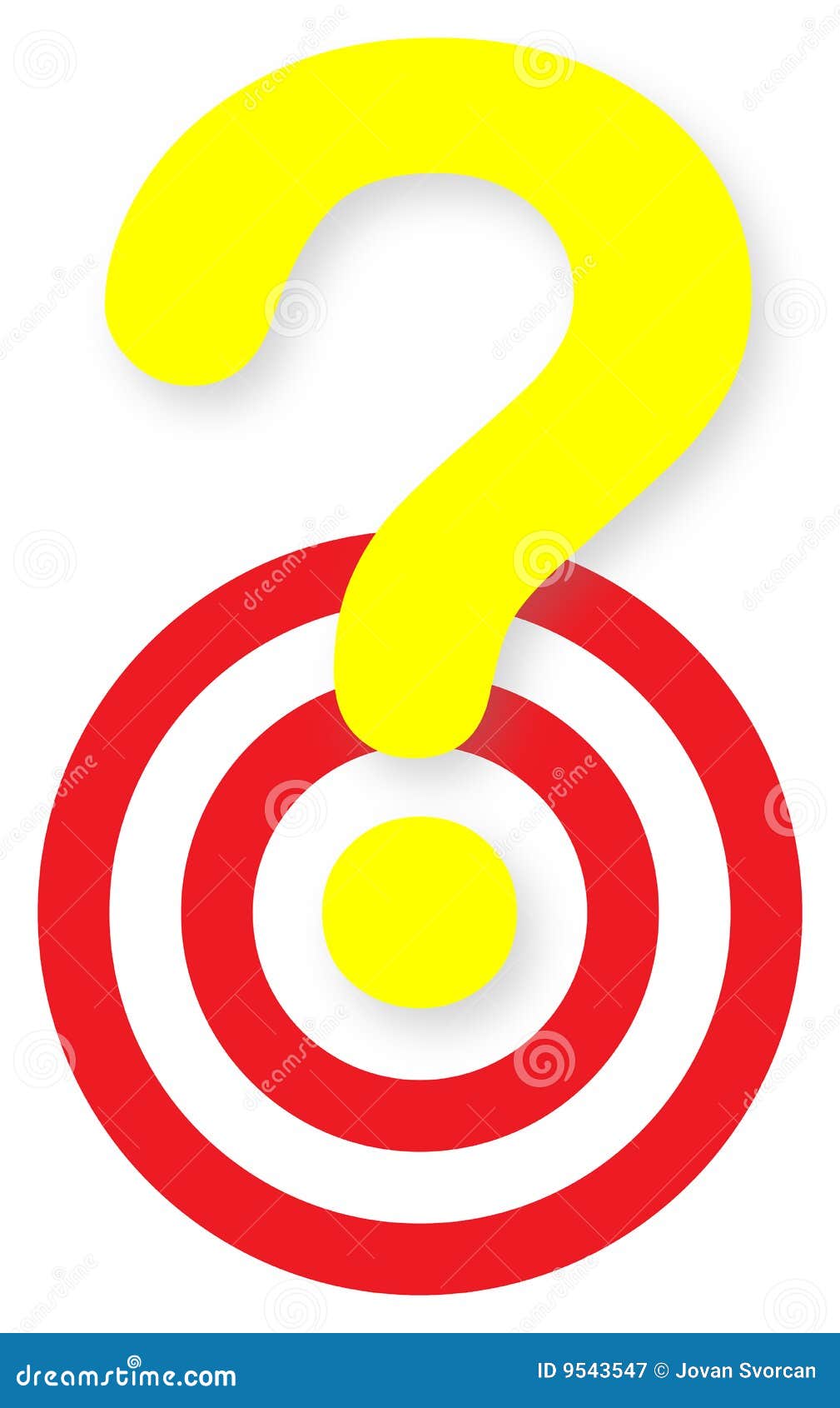 Question target stock illustration. Illustration of rendered - 9543547