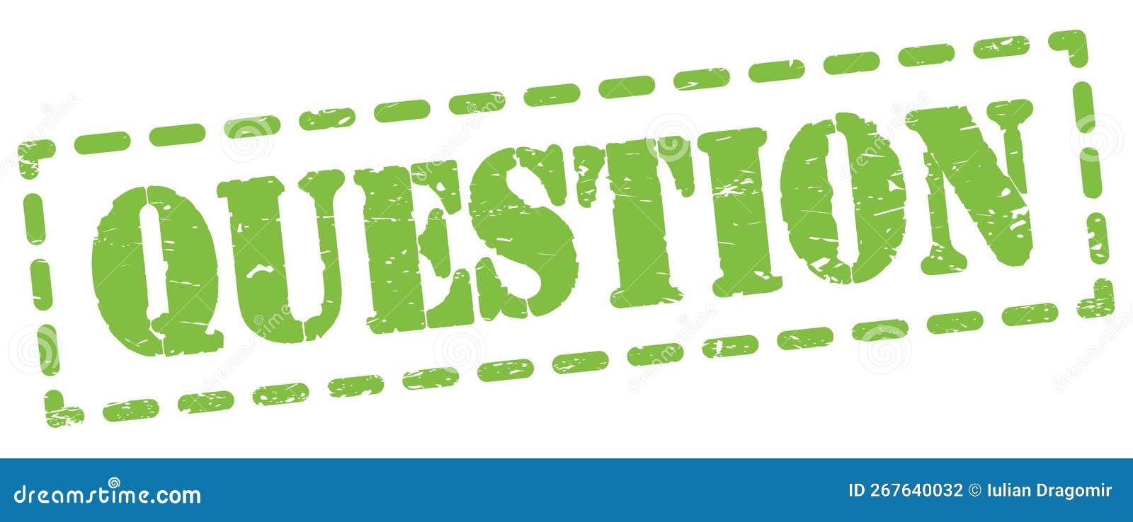 QUESTION Text Written on Green Stamp Sign Stock Illustration ...