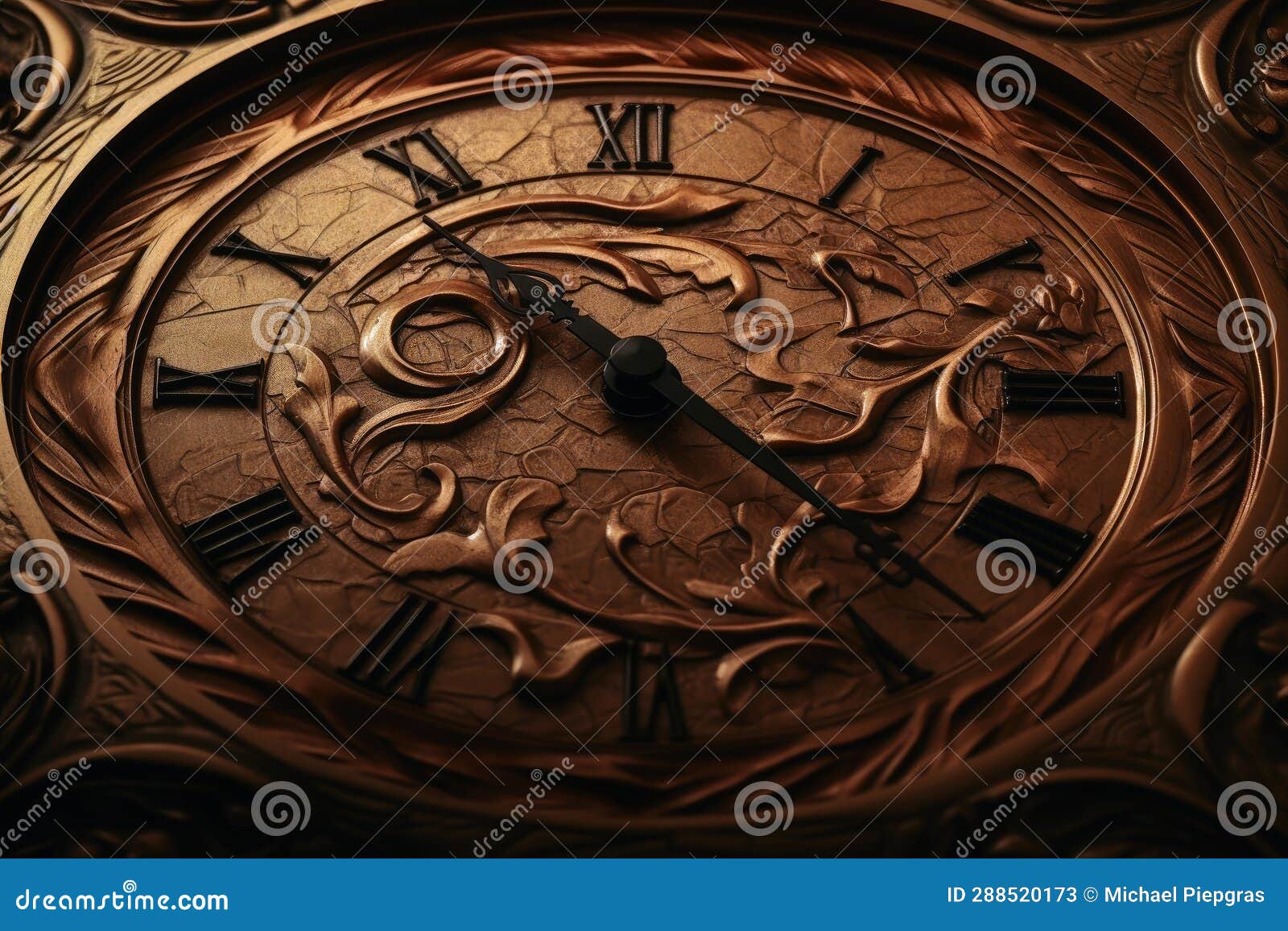 A Question of Time on a Old Clock Stock Illustration - Illustration of ...