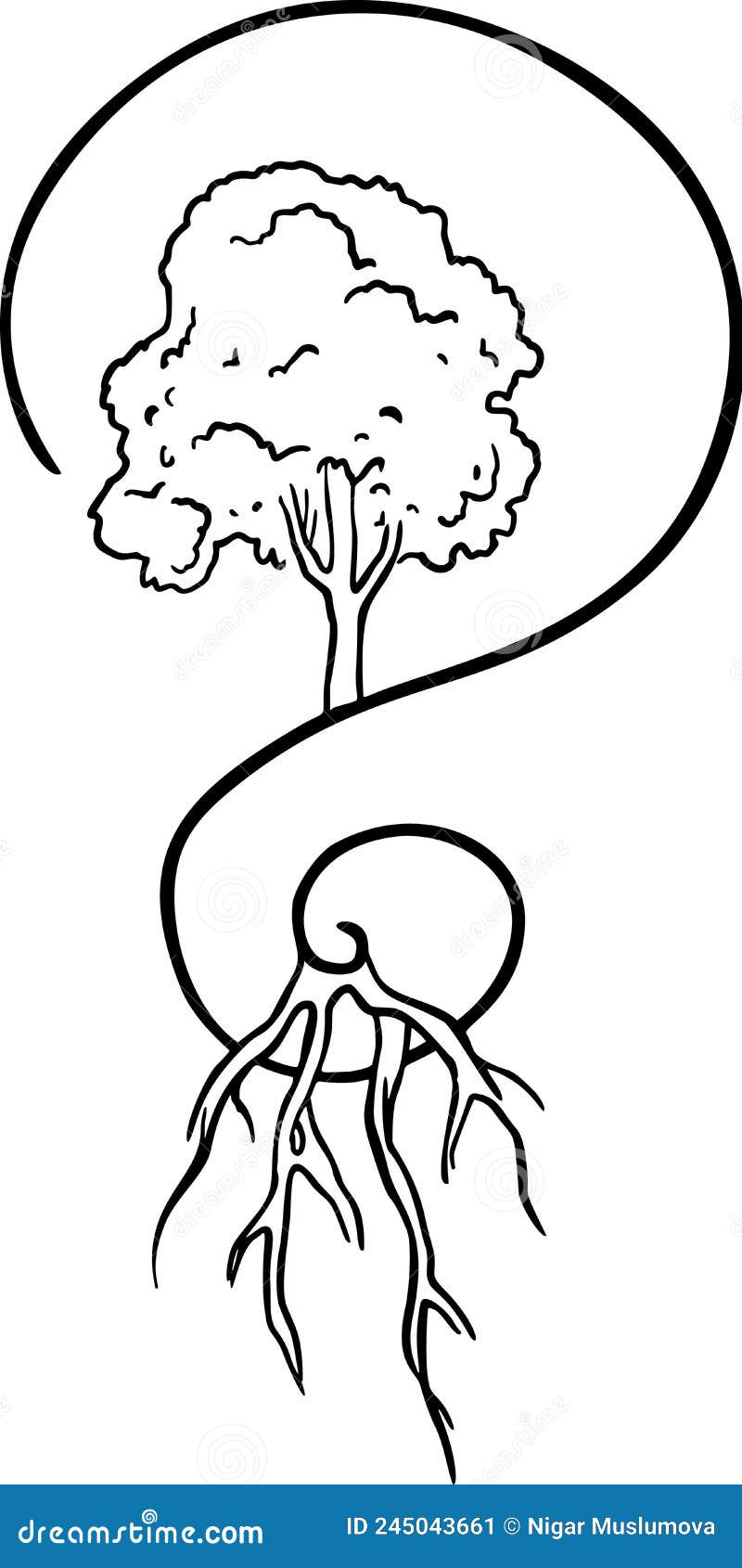 Question, Tree, Roots, Hand Draw Vector Illustration Art Stock Vector ...