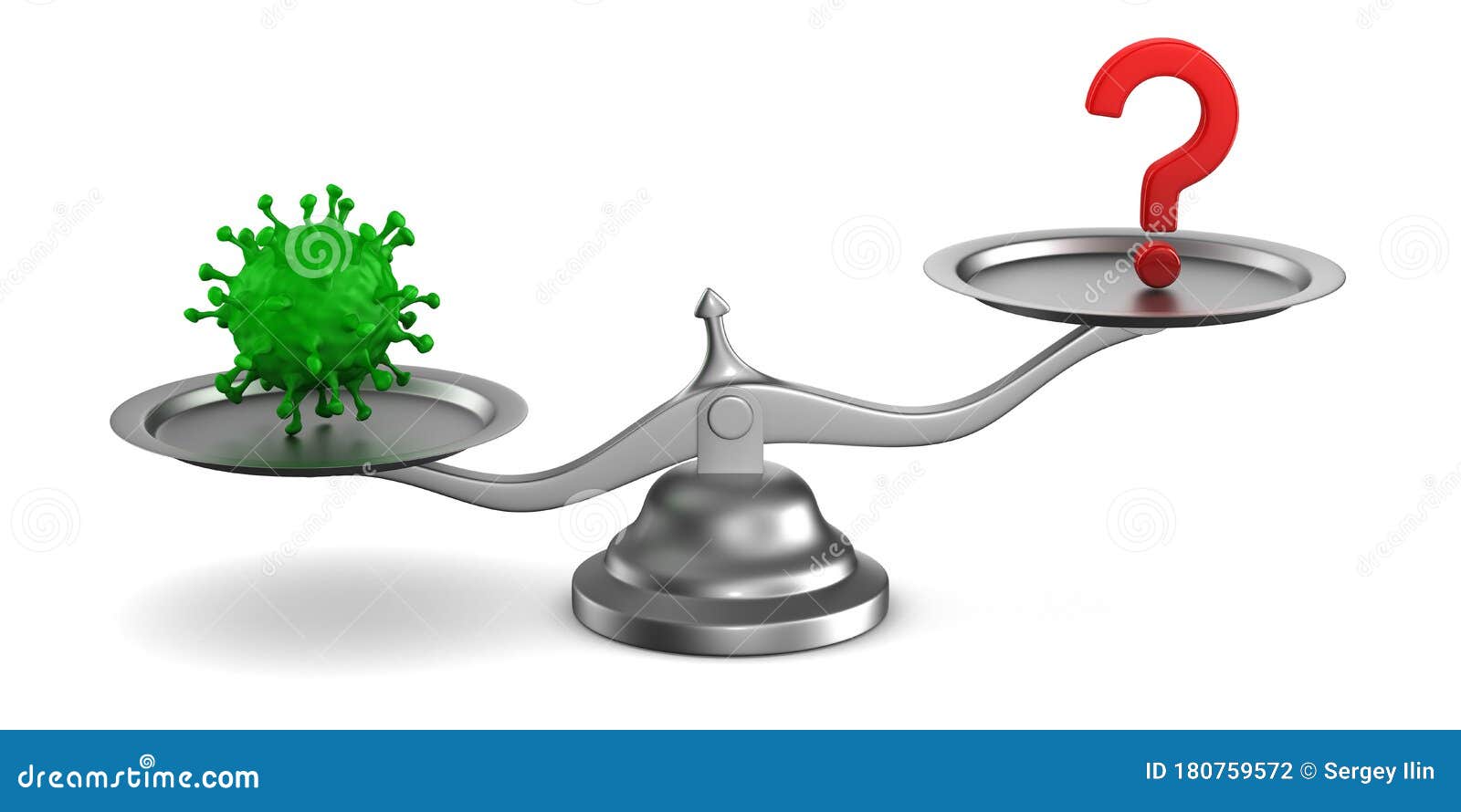 Question and Virus on White Background. Isolated 3D Illustration Stock ...