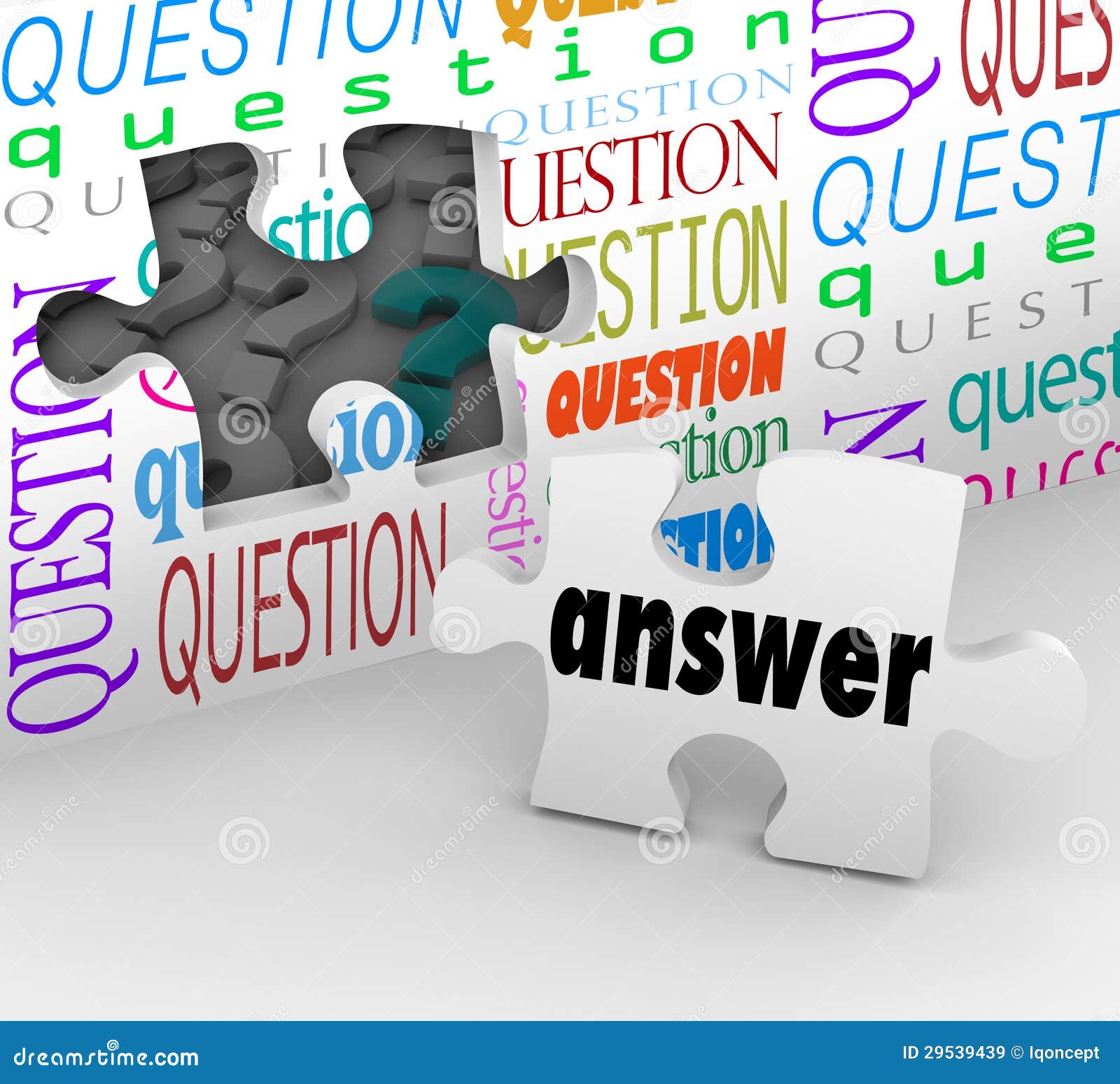 Question Wall Puzzle Piece Answer Complete Understanding Stock ...