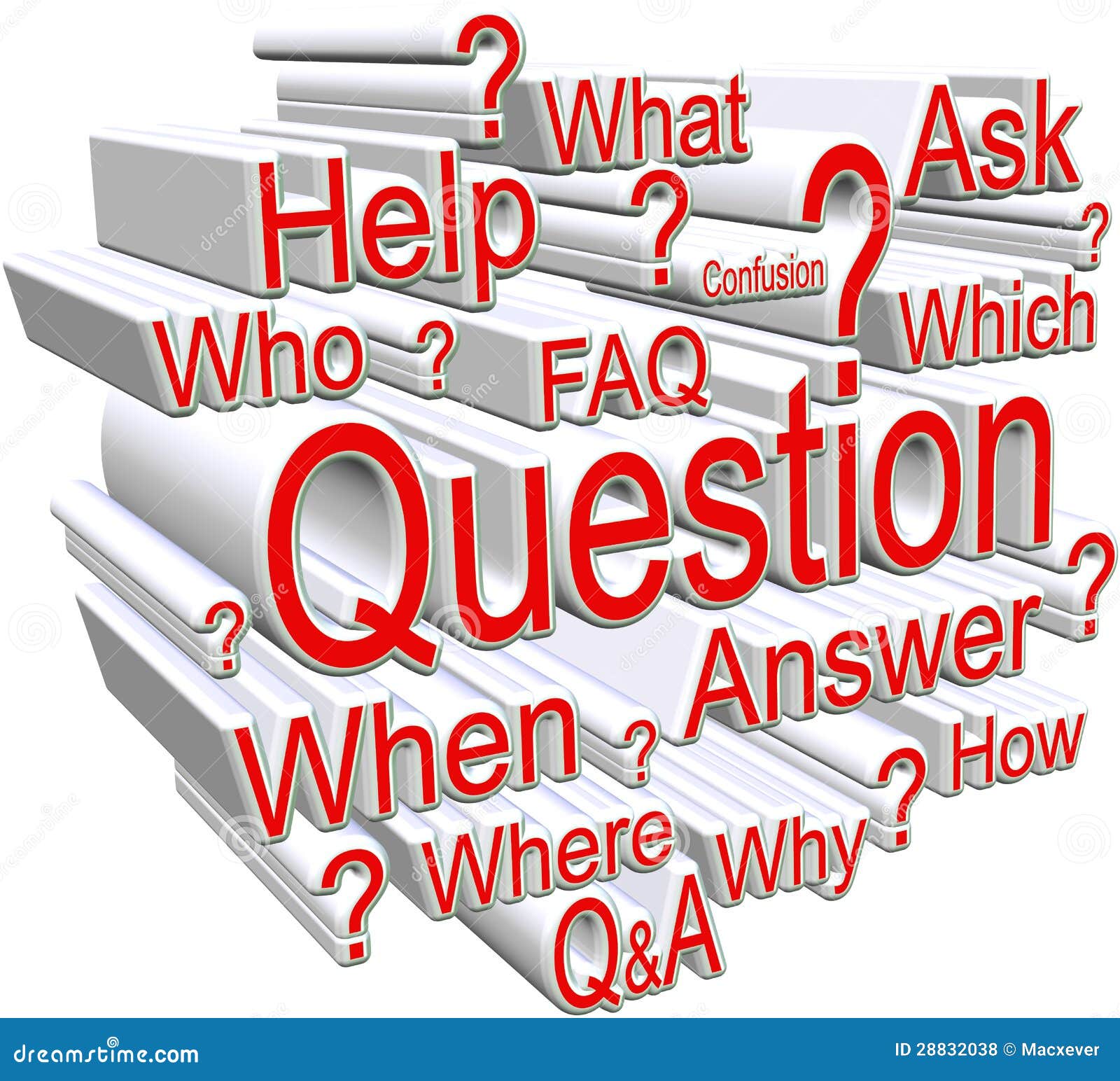 Question on white stock illustration. Illustration of confused - 28832038