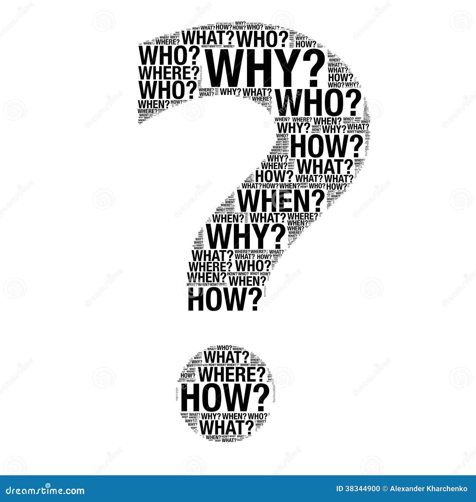 Question Words Drawing As Question Mark Stock Illustration ...
