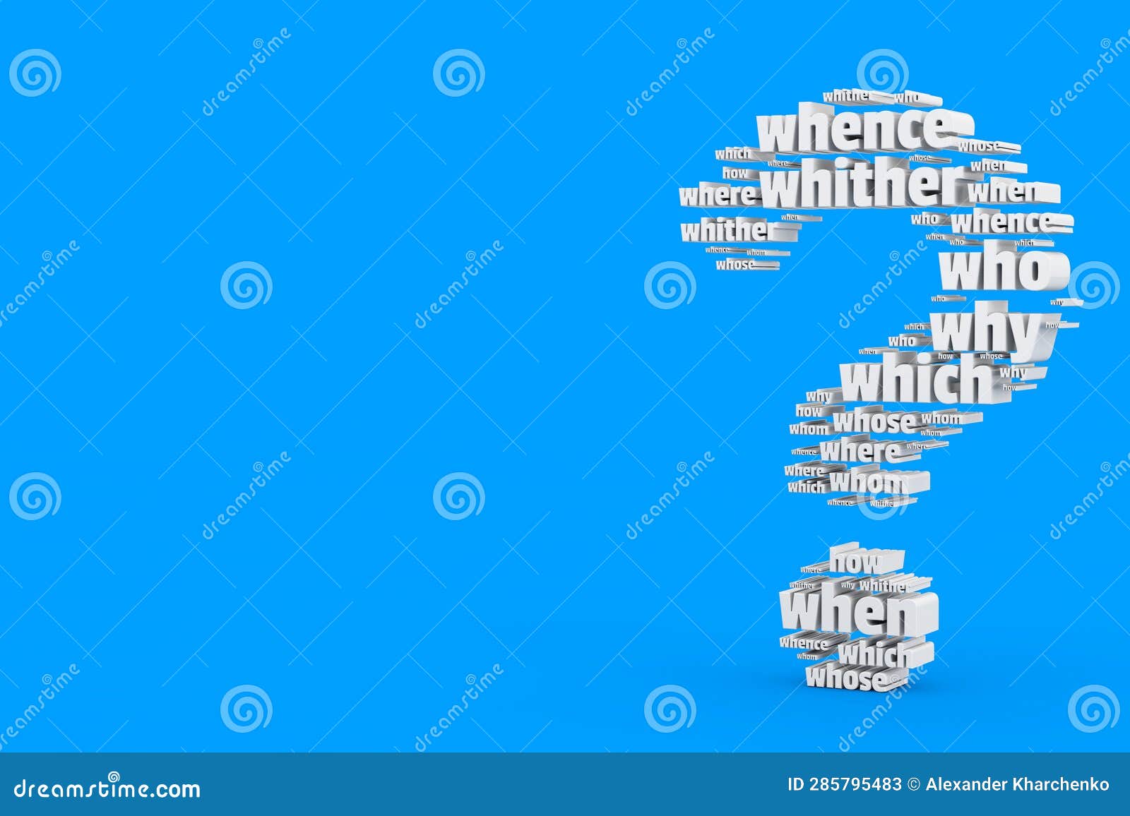 Big Question Words Question Mark Background Royalty-Free Stock ...