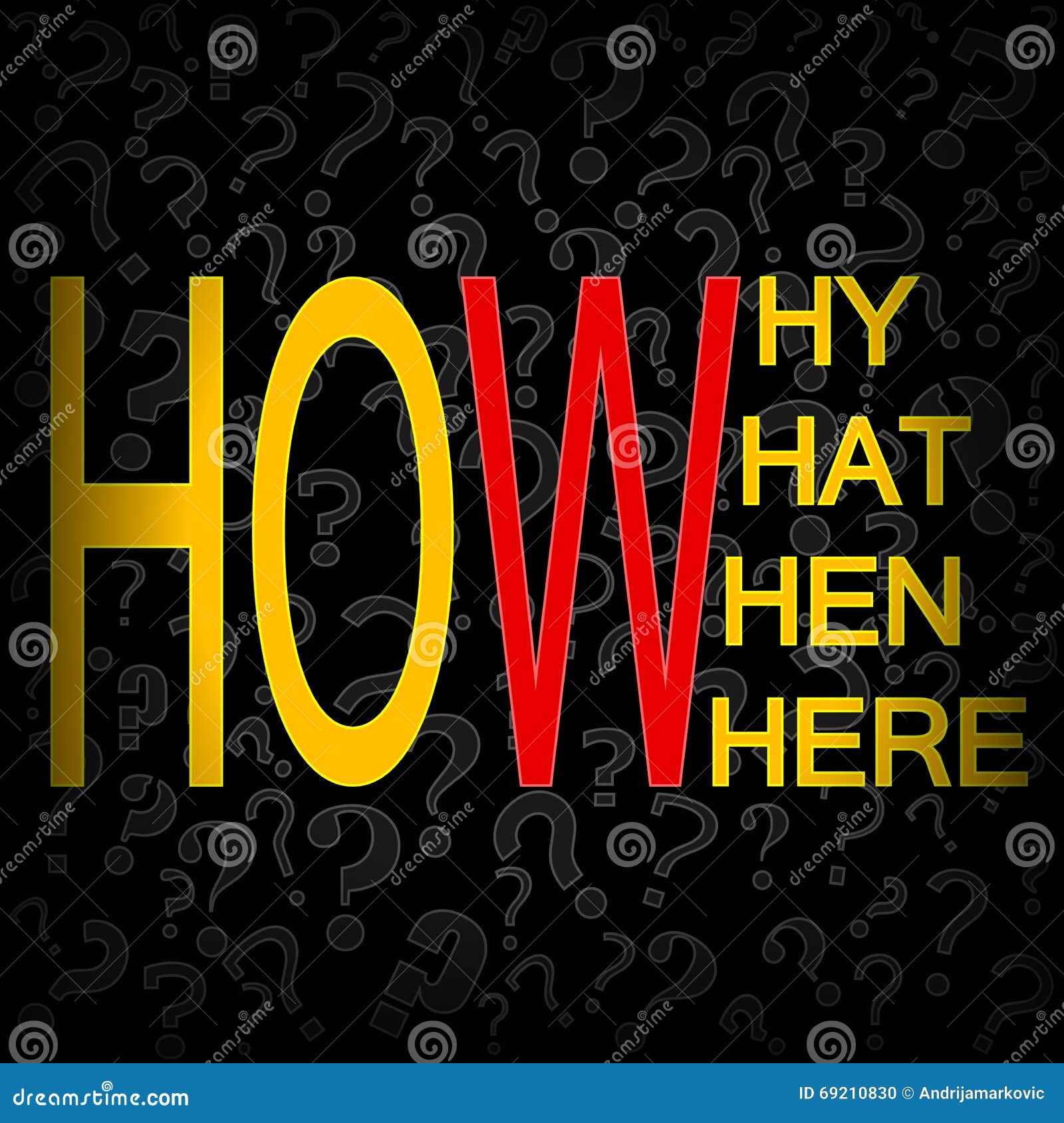 Questionable Words and a Question Mark Stock Vector - Illustration of ...