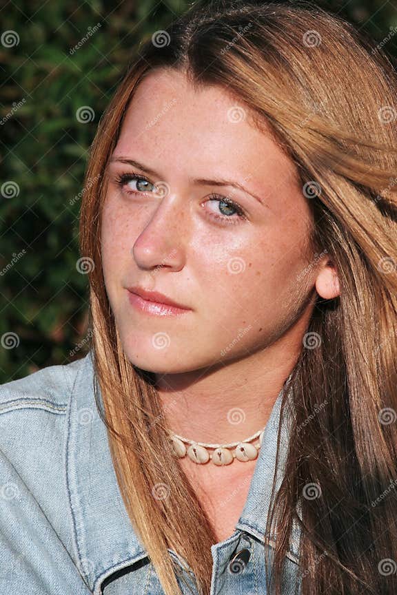 Questioning Gaze stock photo. Image of blond, choker, beautiful - 285574