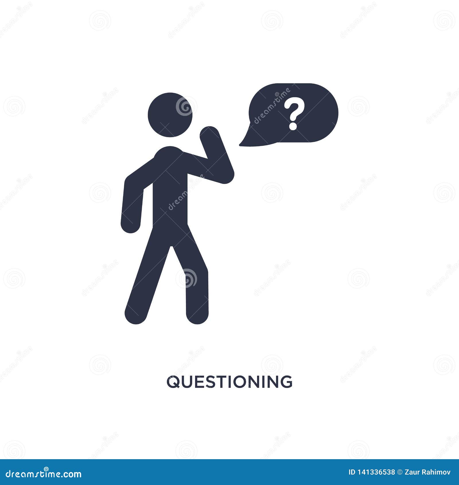 Questioning Icon on White Background. Simple Element Illustration from ...