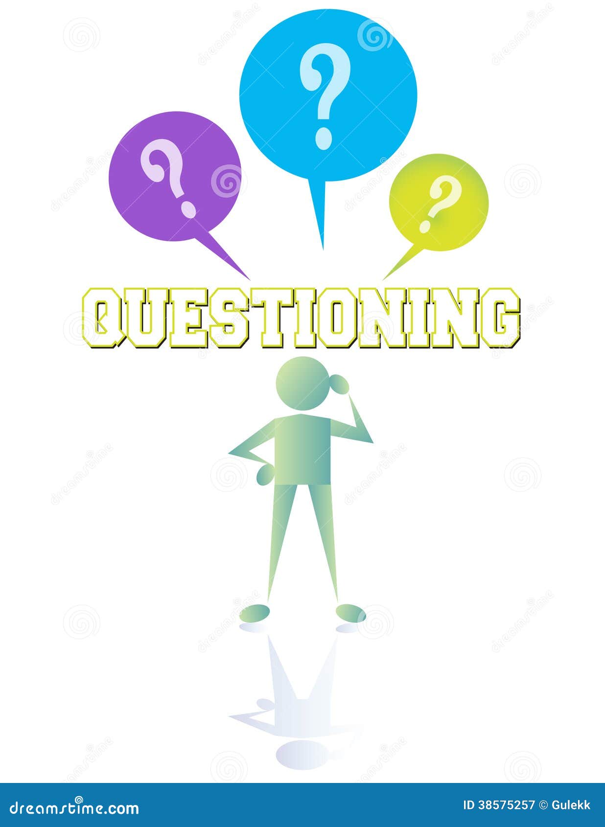 Questioning stock illustration. Illustration of questioning - 38575257