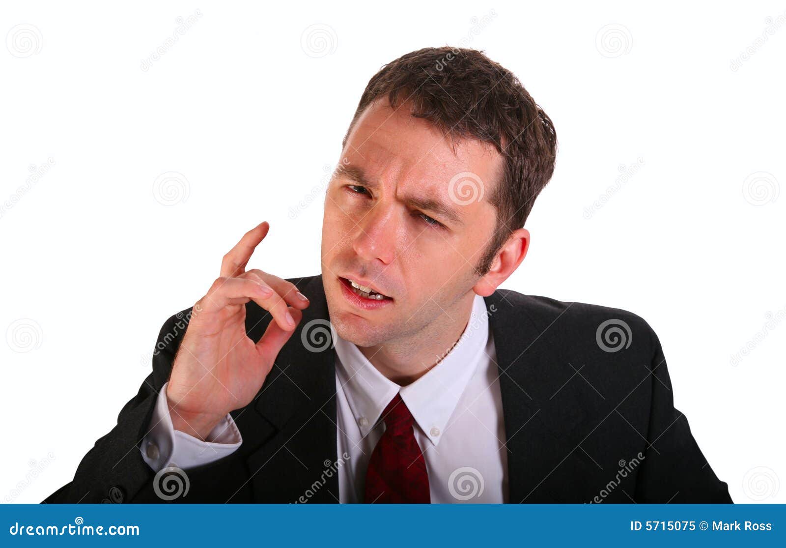 Questioning Young Professional Stock Image - Image of isolated, boss ...