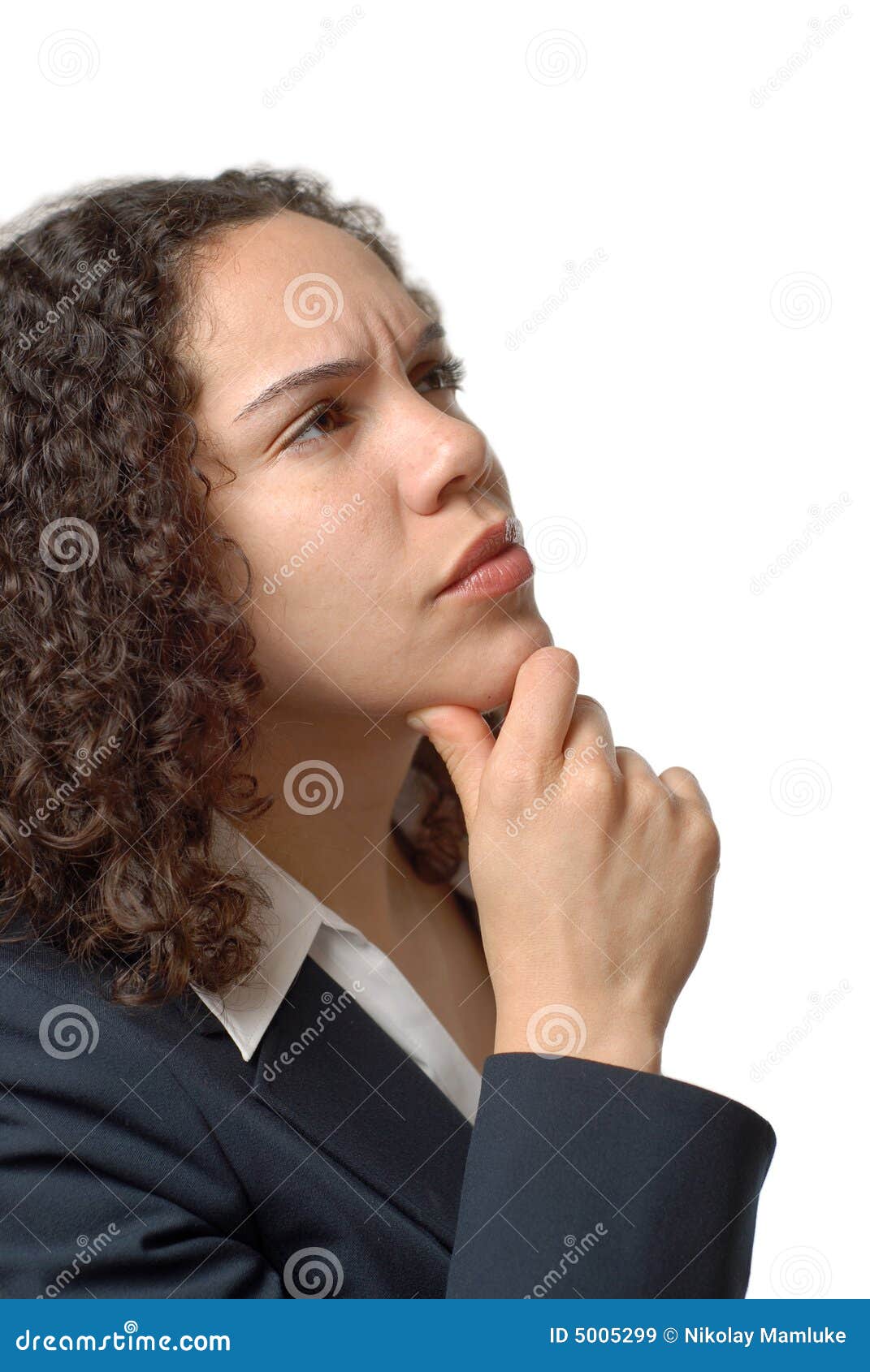 Questioning young woman stock image. Image of question - 5005299