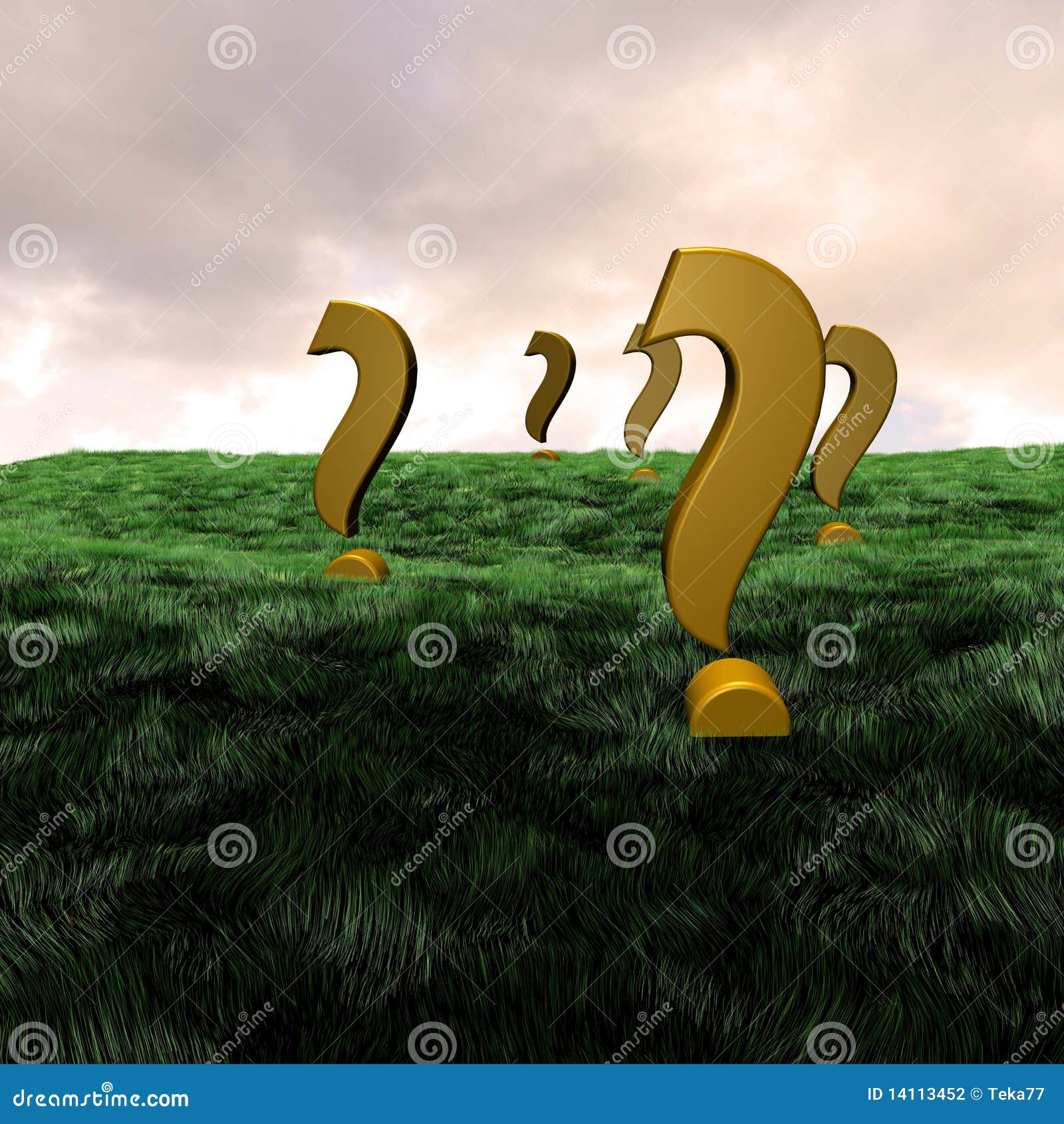 Questionmark Scape 3d stock illustration. Illustration of symbols ...