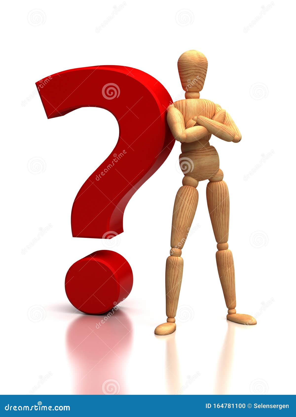 Questionn Mark and Mannequin Stock Illustration - Illustration of ...