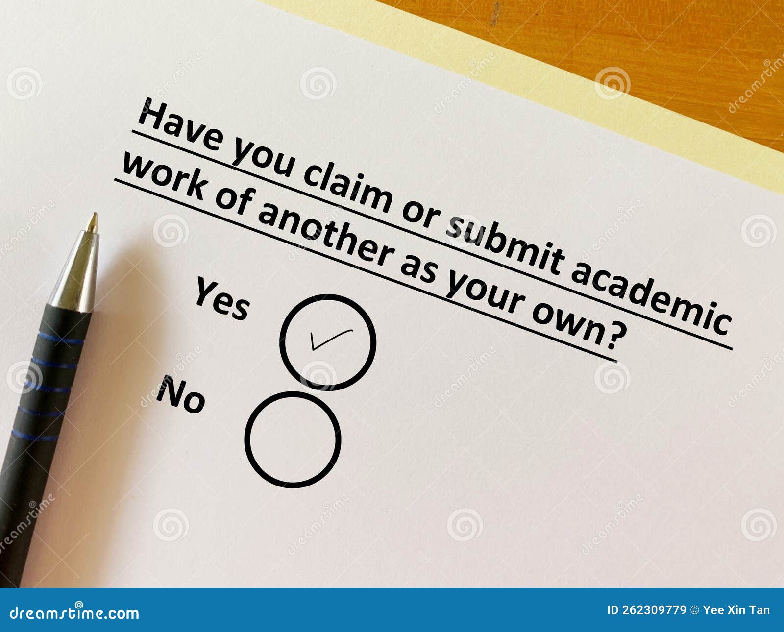 Questionnaire about Academic Performance Stock Image - Image of concern ...