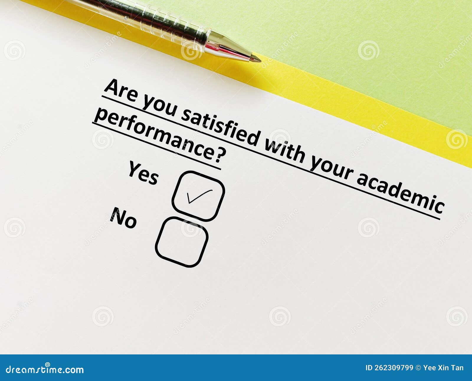 Questionnaire about Academic Performance Stock Image - Image of ...