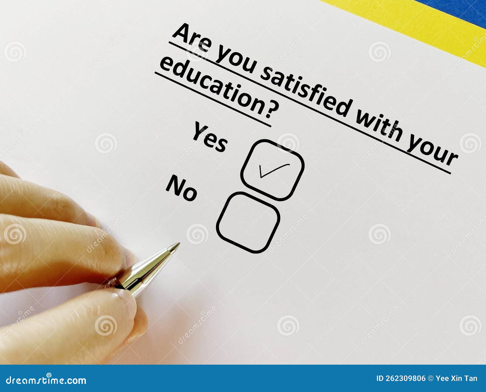 Questionnaire about Academic Performance Stock Photo - Image of ...