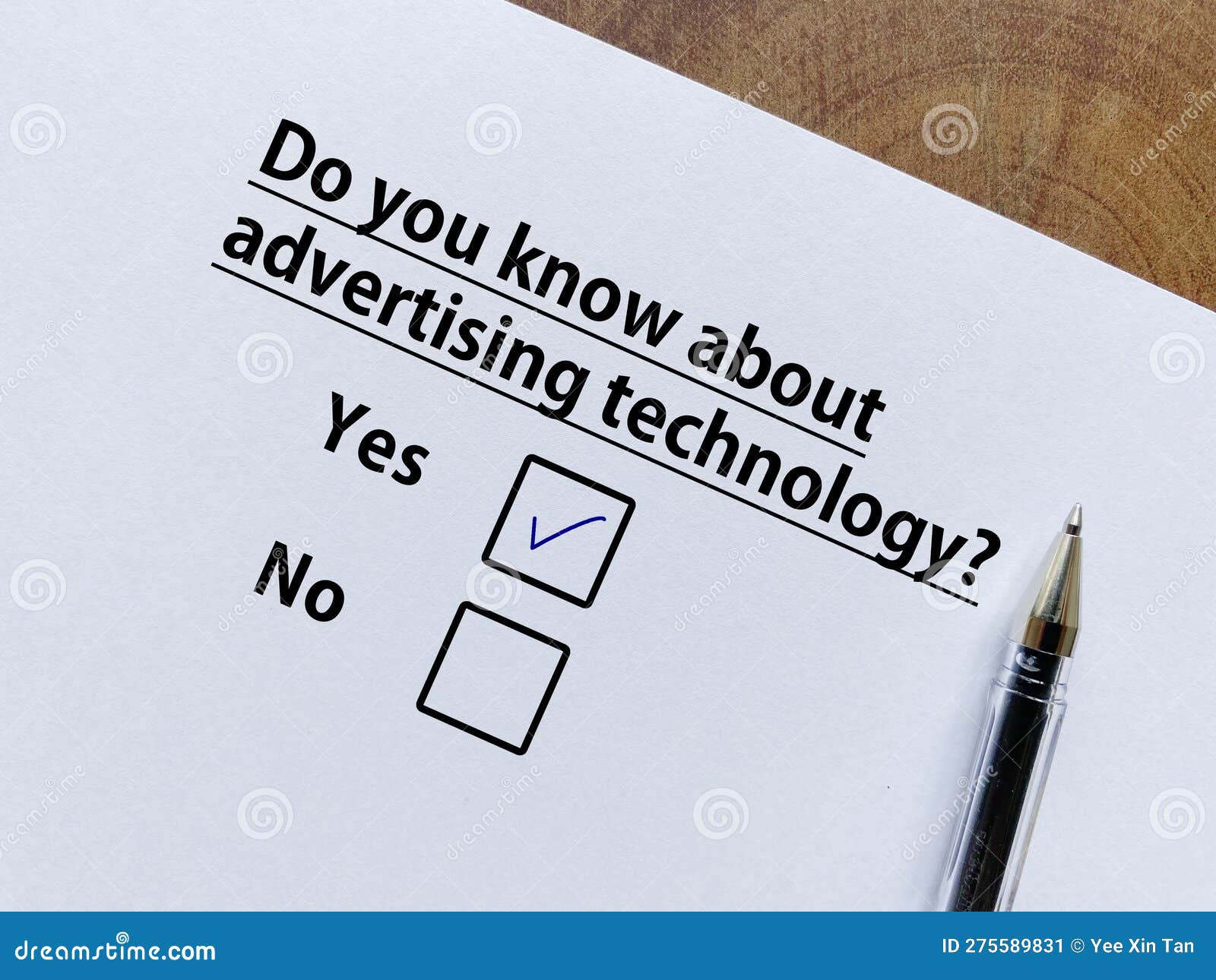 Questionnaire About Advertisement Royalty-Free Stock Photo ...