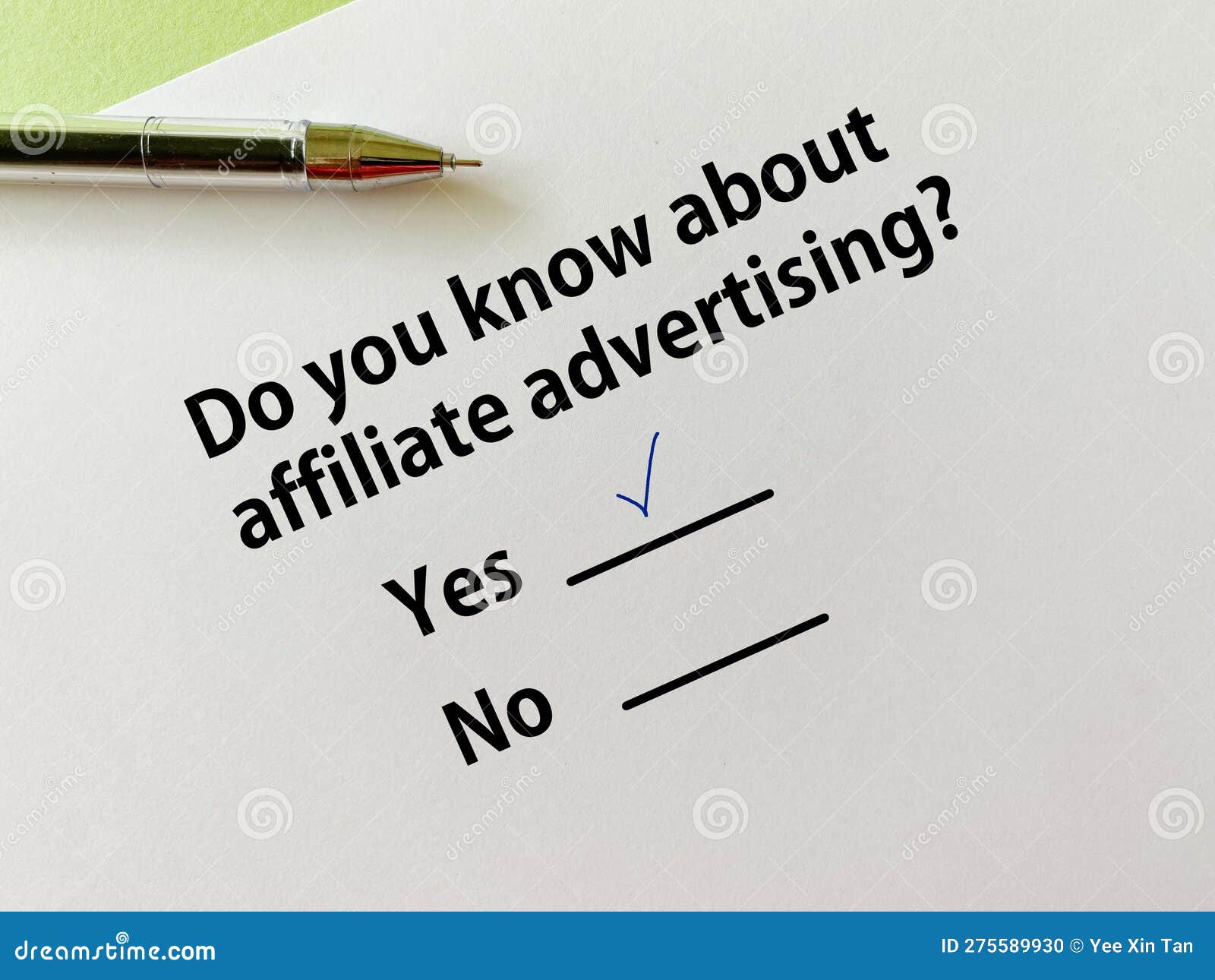 Questionnaire About Advertisement Royalty-Free Stock Photo ...